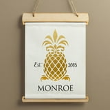 Pineapple Welcome Personalized Hanging Canvas Banner Decor - Walmart.com