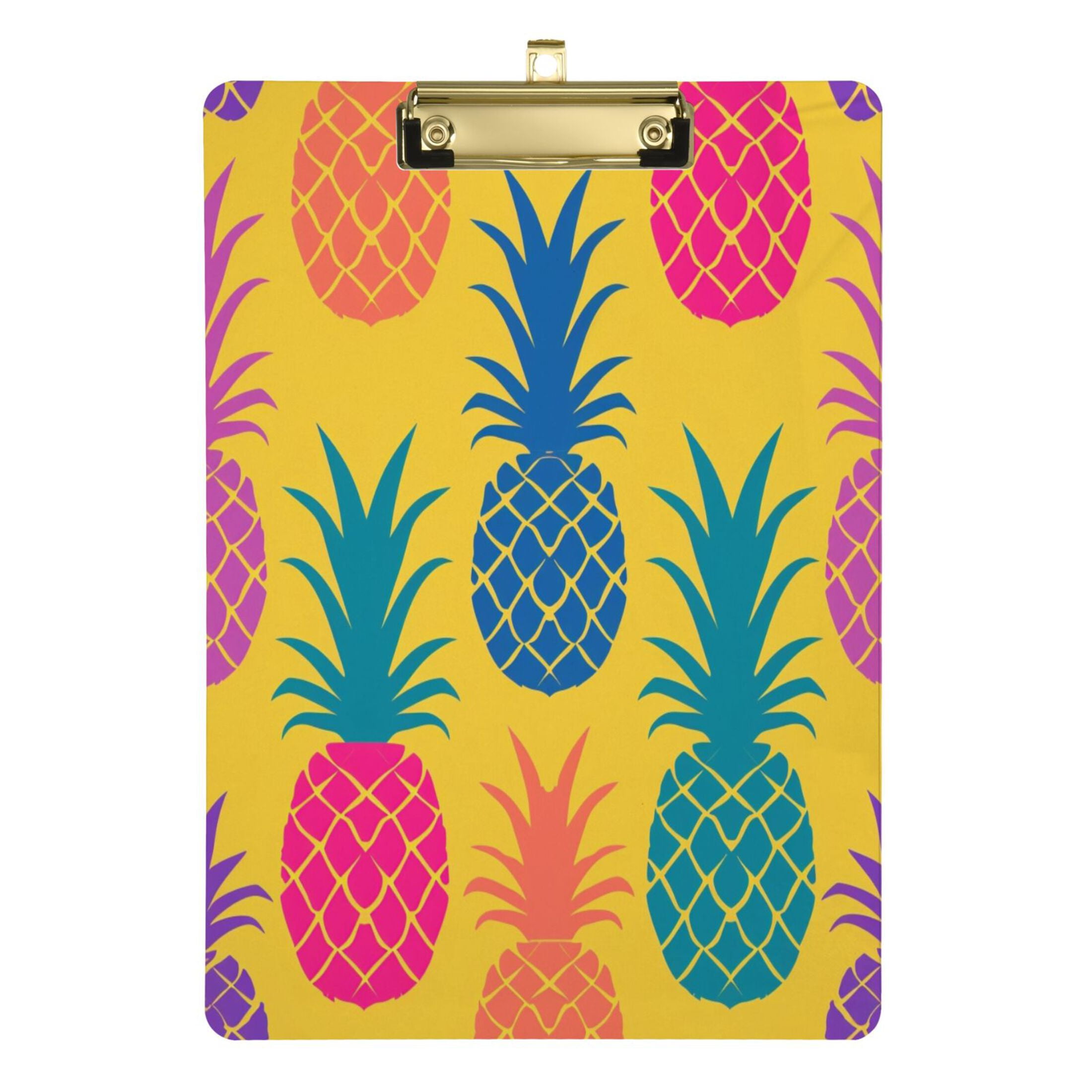 Pineapple on Yellow Acrylic Clipboards A4 Standard Letter Size ...