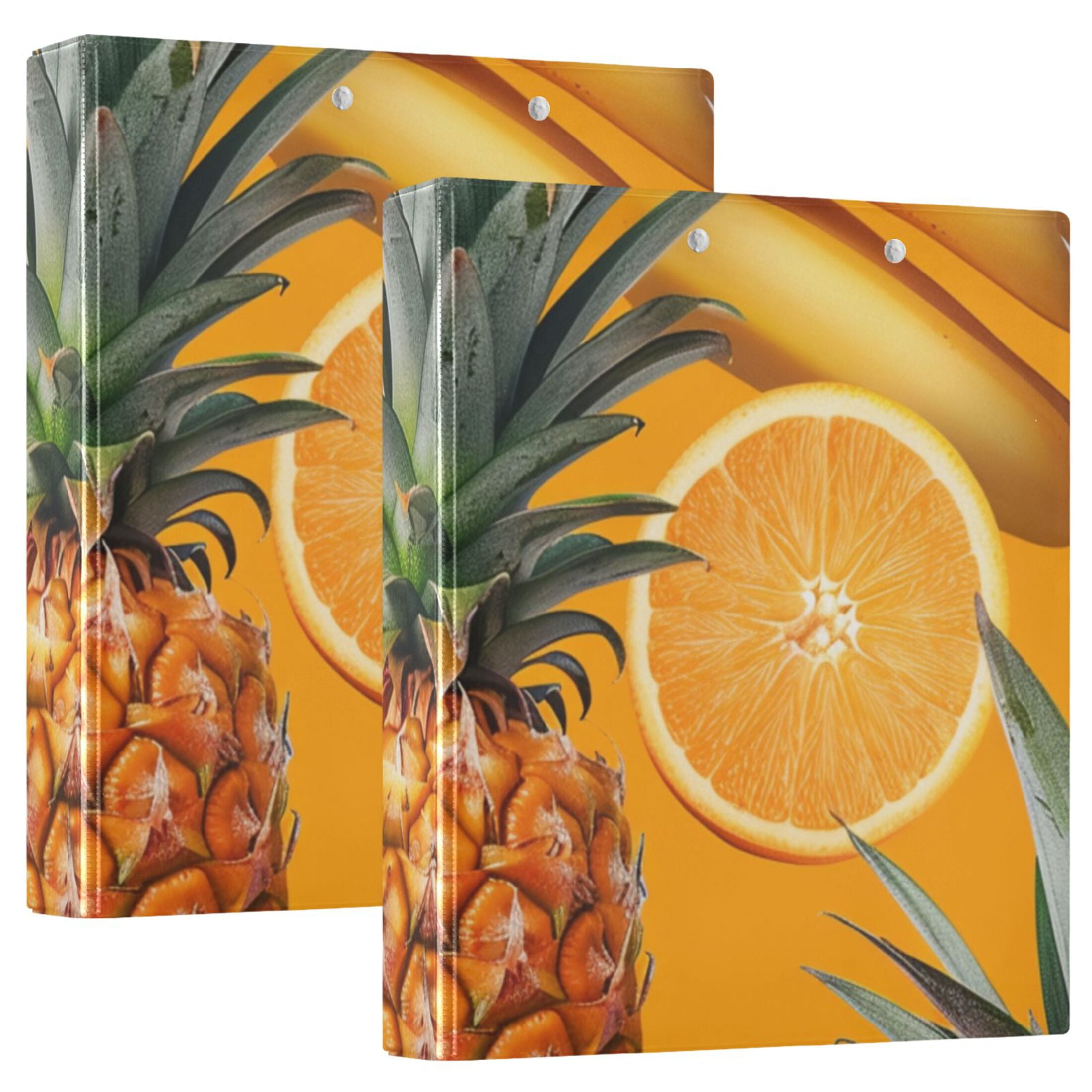 Pineapples Bananas Oranges 3 Ring Binders 1.5 inch Hardcover File ...
