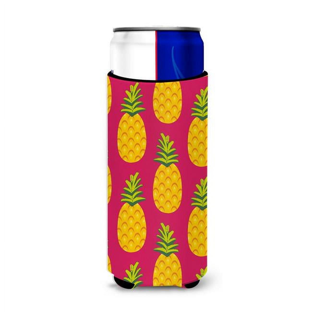 Pineapples on Pink Michelob Ultra Hugger for Slim Cans - Pink - Walmart.com