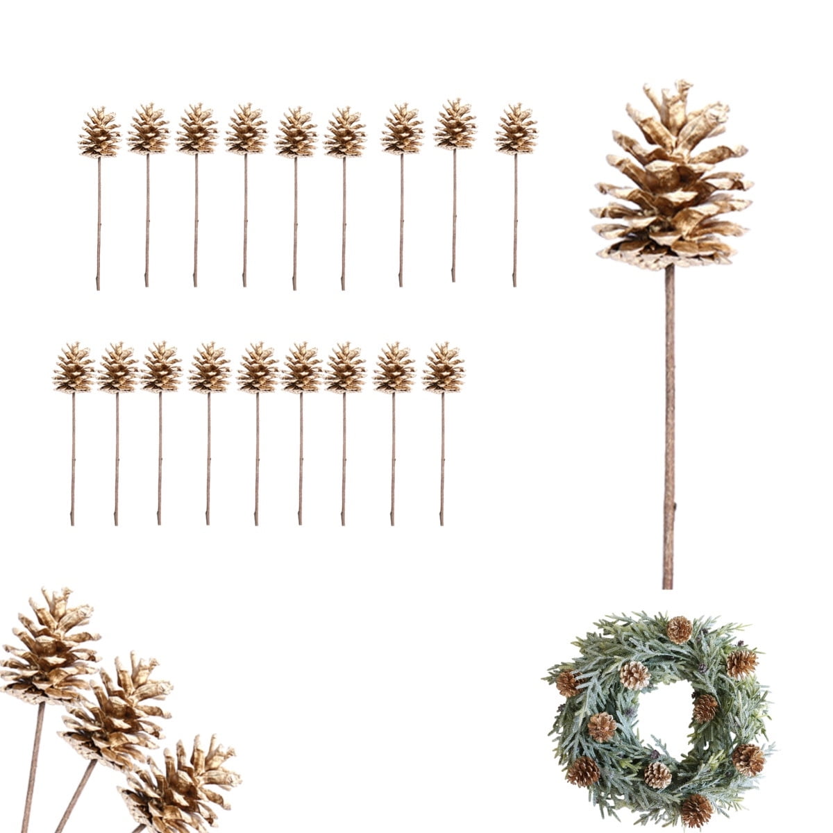 Pinecone Branches Ornaments,QZS Rustic Pinecones for Garland,DIY Crafts ...