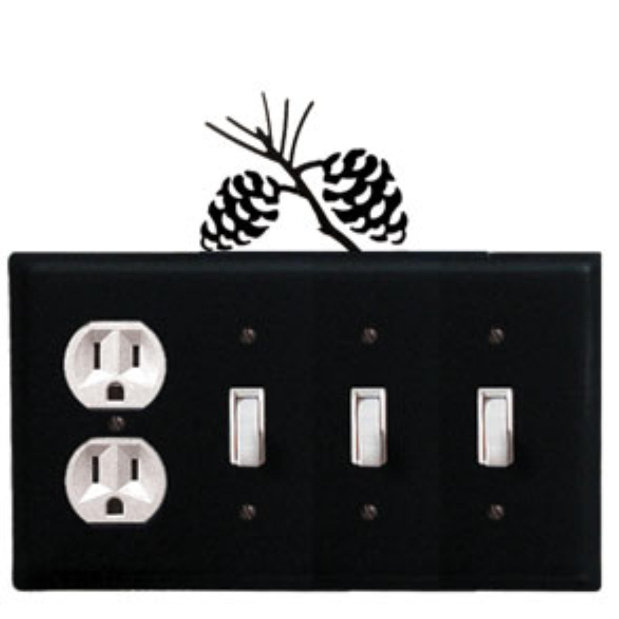 Pinecone - Single Outlet and Triple Switch Cover - Walmart.com