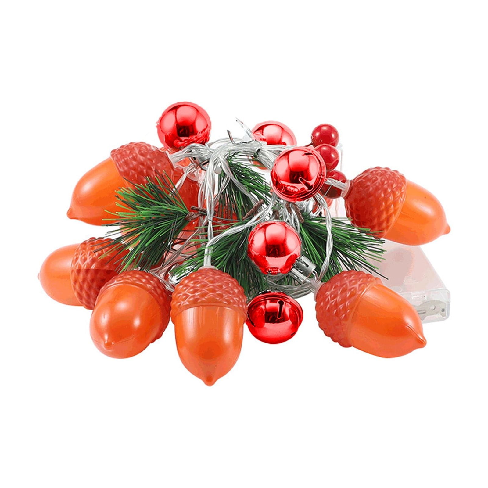 Pinecone String Lights, 10 LED Pine Needle Fairy Lights for Christmas ...