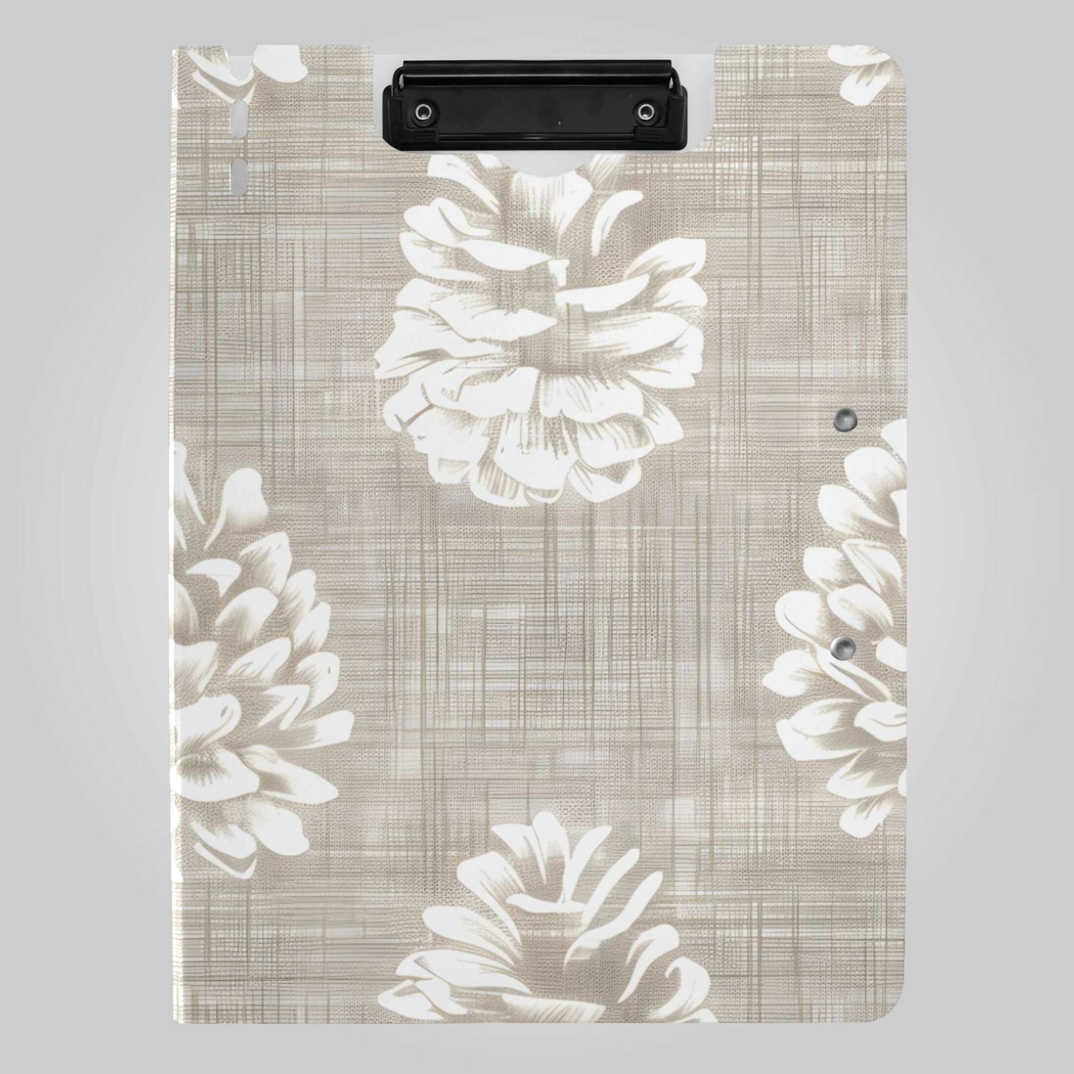 Pinecones Hand Painted Foldable Binder Folder Clipboard with Pen Slot ...
