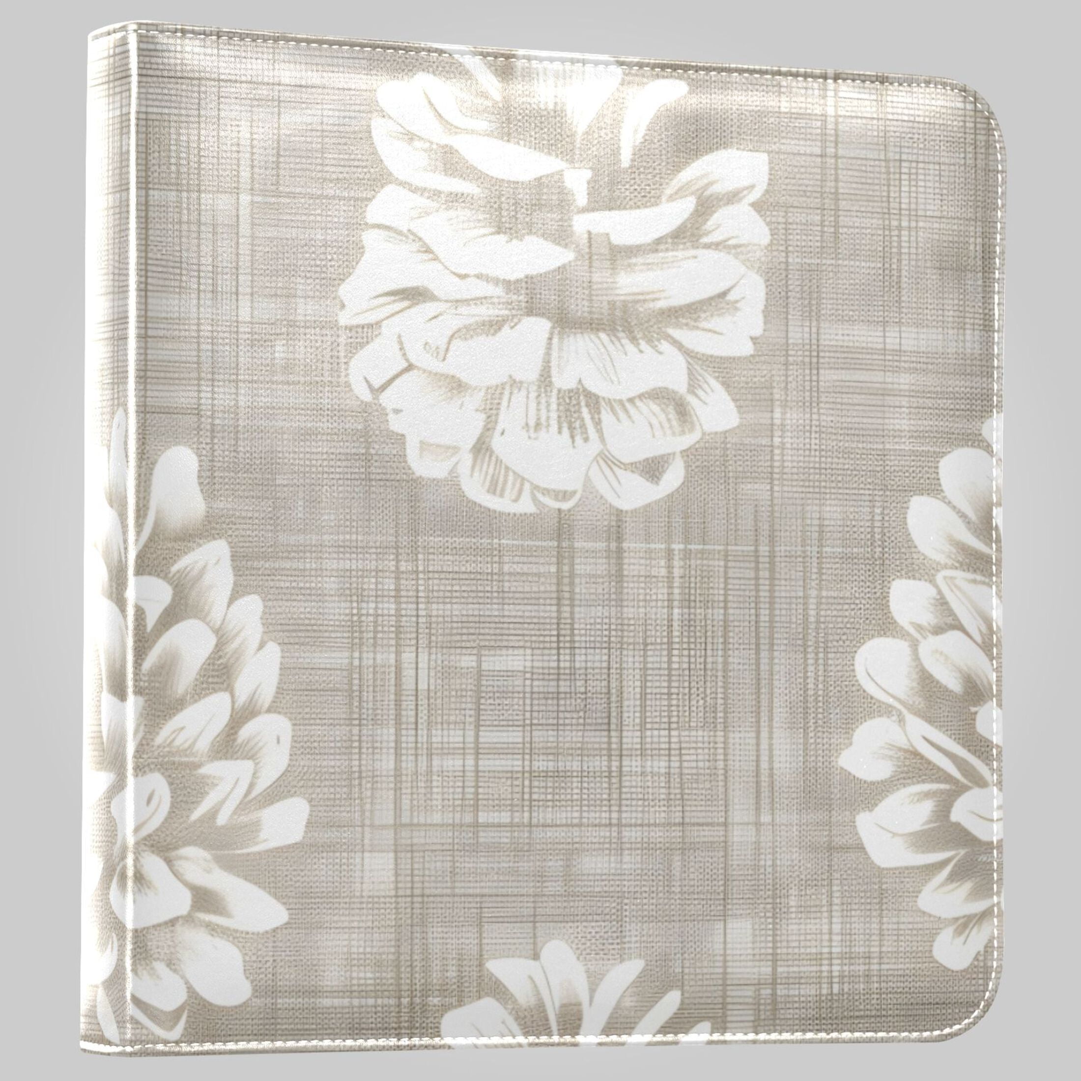 Pinecones Hand Painted PU Leather Photo Albums 3 Rings Binder Scrapbook ...