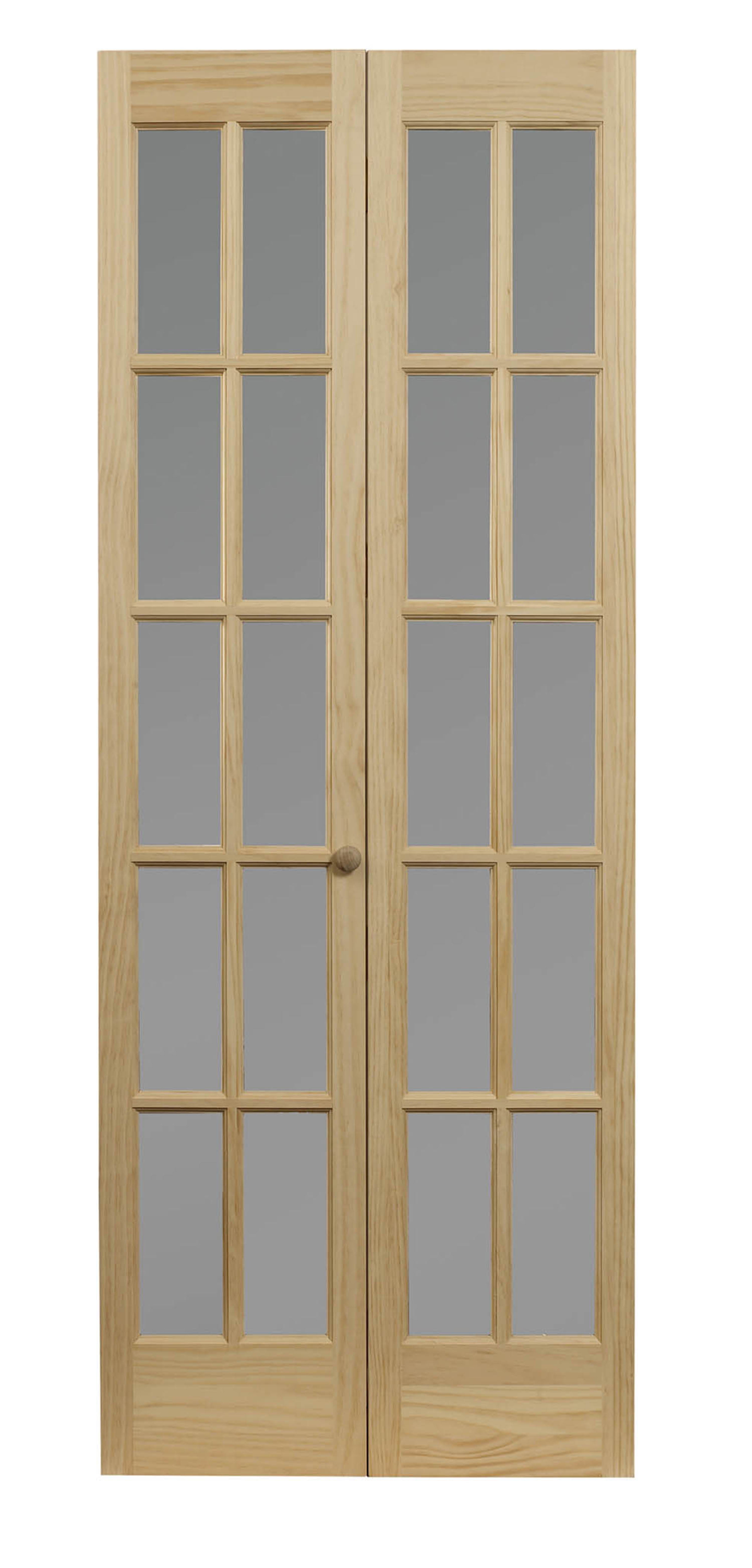Pinecroft 726 Traditional Divided Frosted Glass Bifold Door fits 32"w x ...