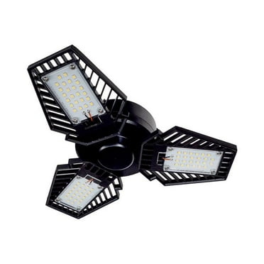 Indoor 3-Panel LED Garage Light, Directional Ceiling Light with Socket ...