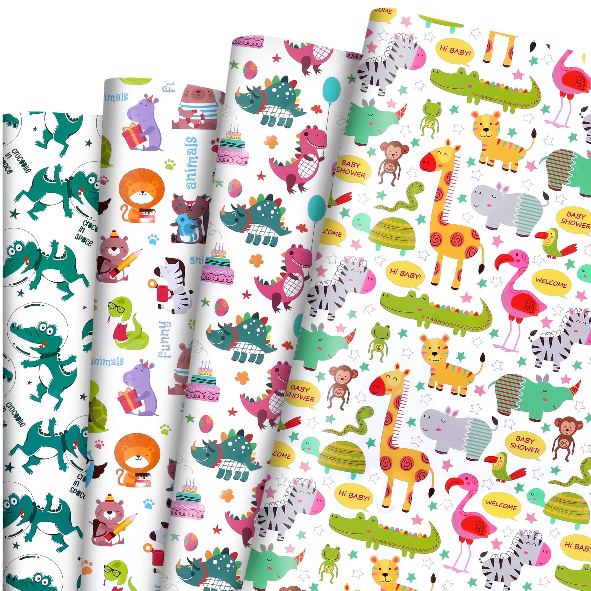 Pineraap 12 Sheets Safari Animal Wrapping AIS1 Paper for Theme ...