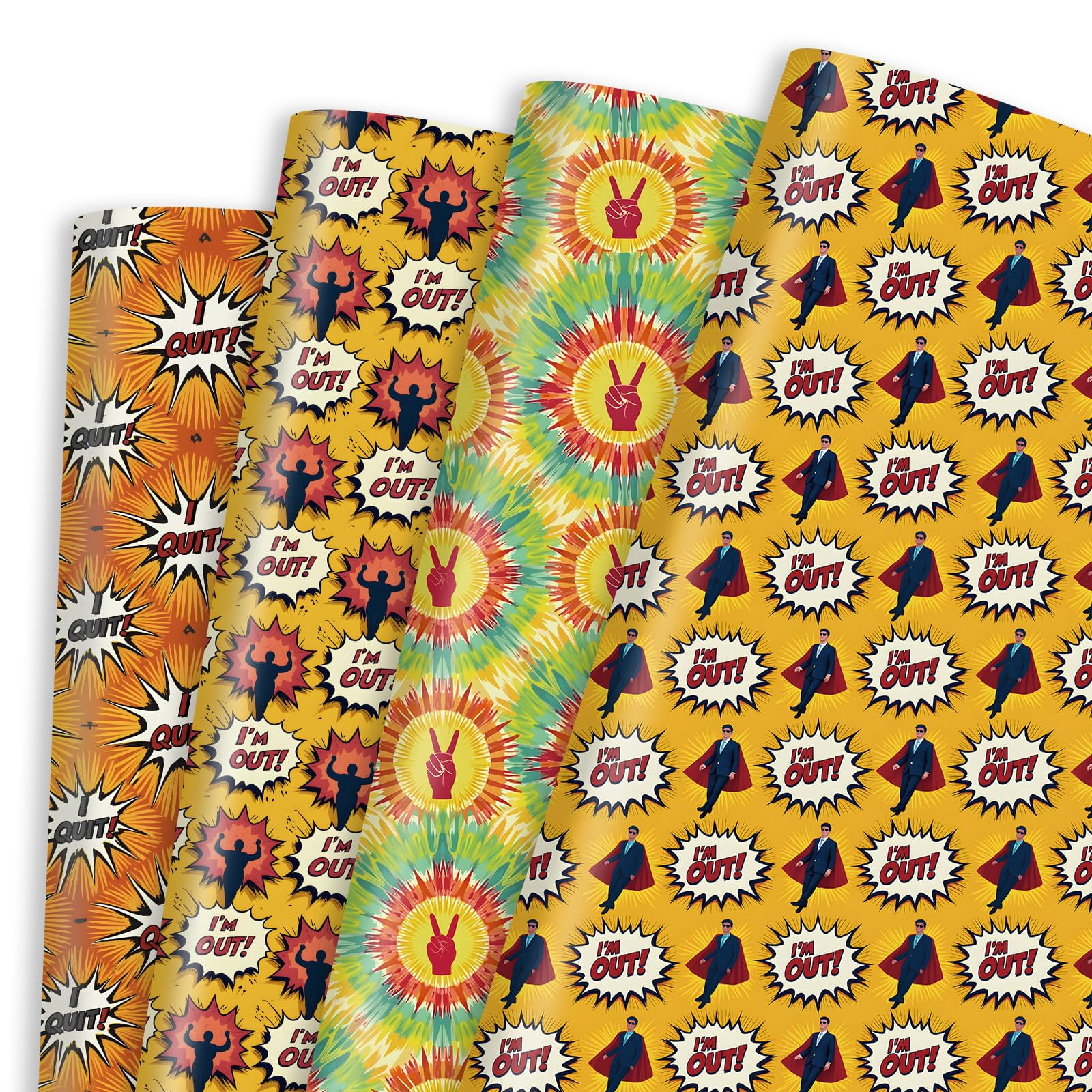 Pineraap Funny Wrapping TWE5 Paper 12 Sheets I'm Out,I Quit Hilarious ...