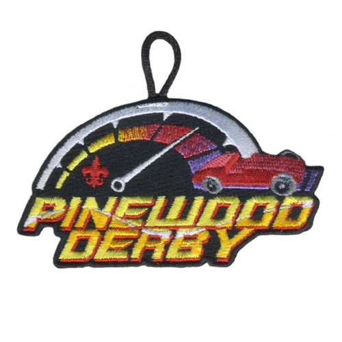 Pinewood Derby Race Car Embroidered Patch - Speedometer - ClassB - Walmart.com