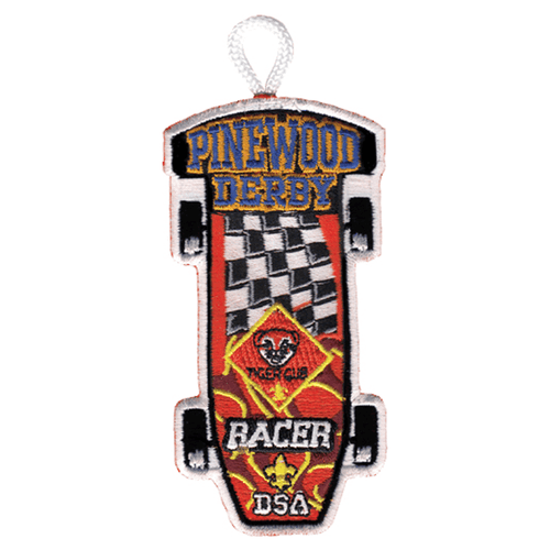 Pinewood Derby Racer Patch - Tiger Cub Flag - Fully Embroidered ...