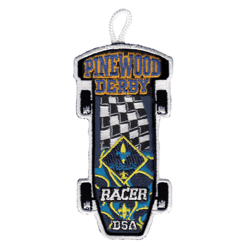 Pinewood Derby Racer Patch - Webelos Flag - Fully Embroidered - ClassB ...