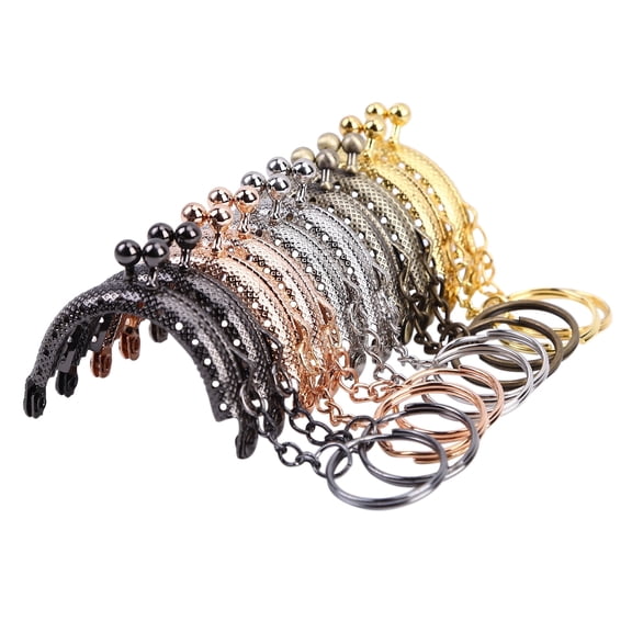 1 Set 10Pcs 10 Colors Iron Kiss Lock Purse Handle Frame with Flower ...