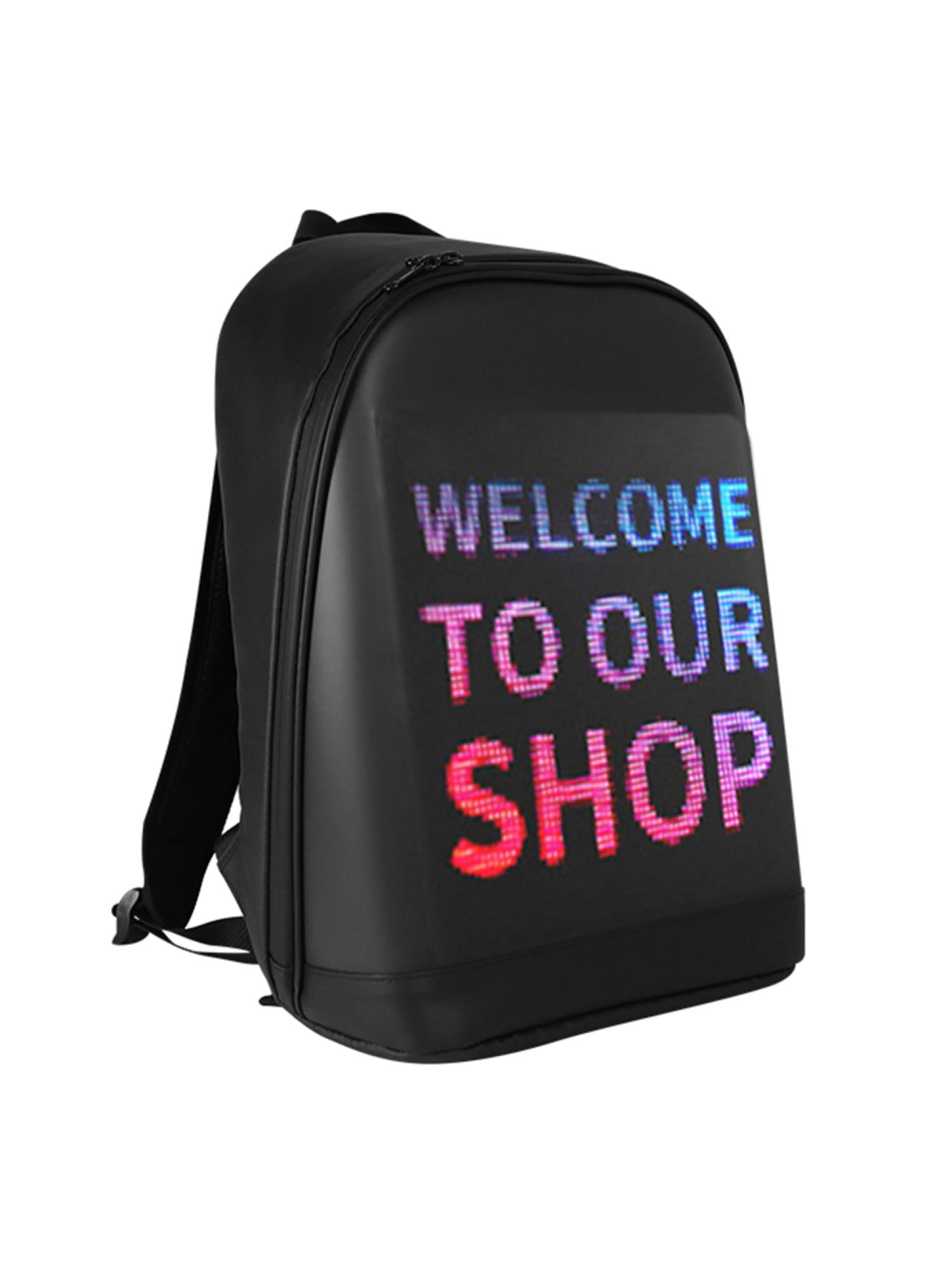 Pinfect Women Men LED Display Screen Walking Advertising Backpack ...