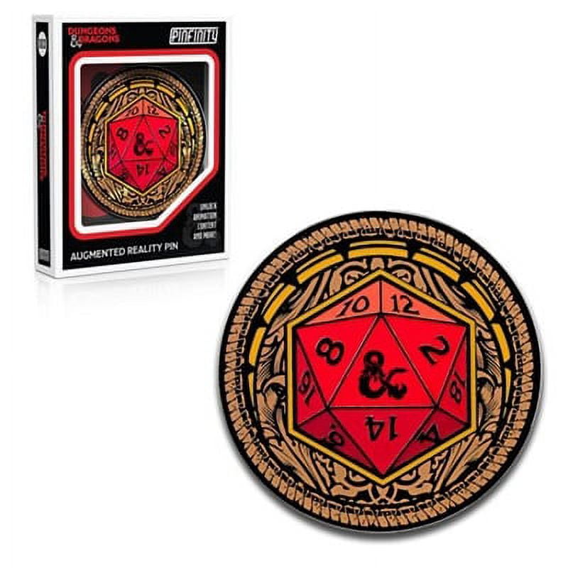 Pinfinity Augmented Reality Enamel Pin - Dungeons & Dragons Ornate D20 ...