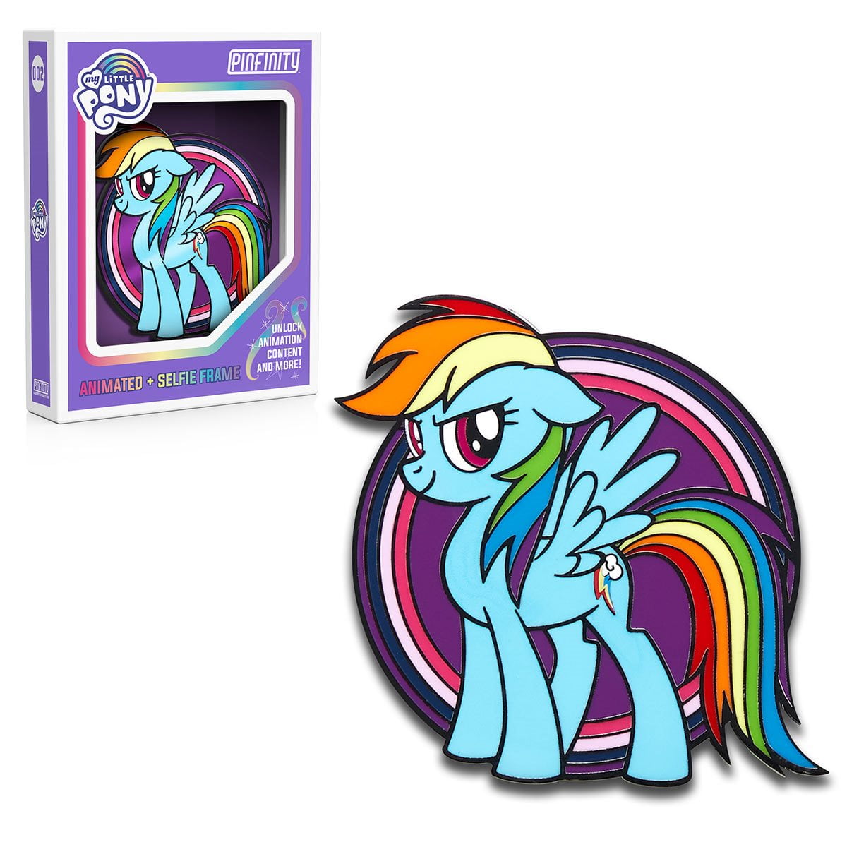 Pinfinity Augmented Reality Enamel Pin - My Little Pony Rainbow Dash ...