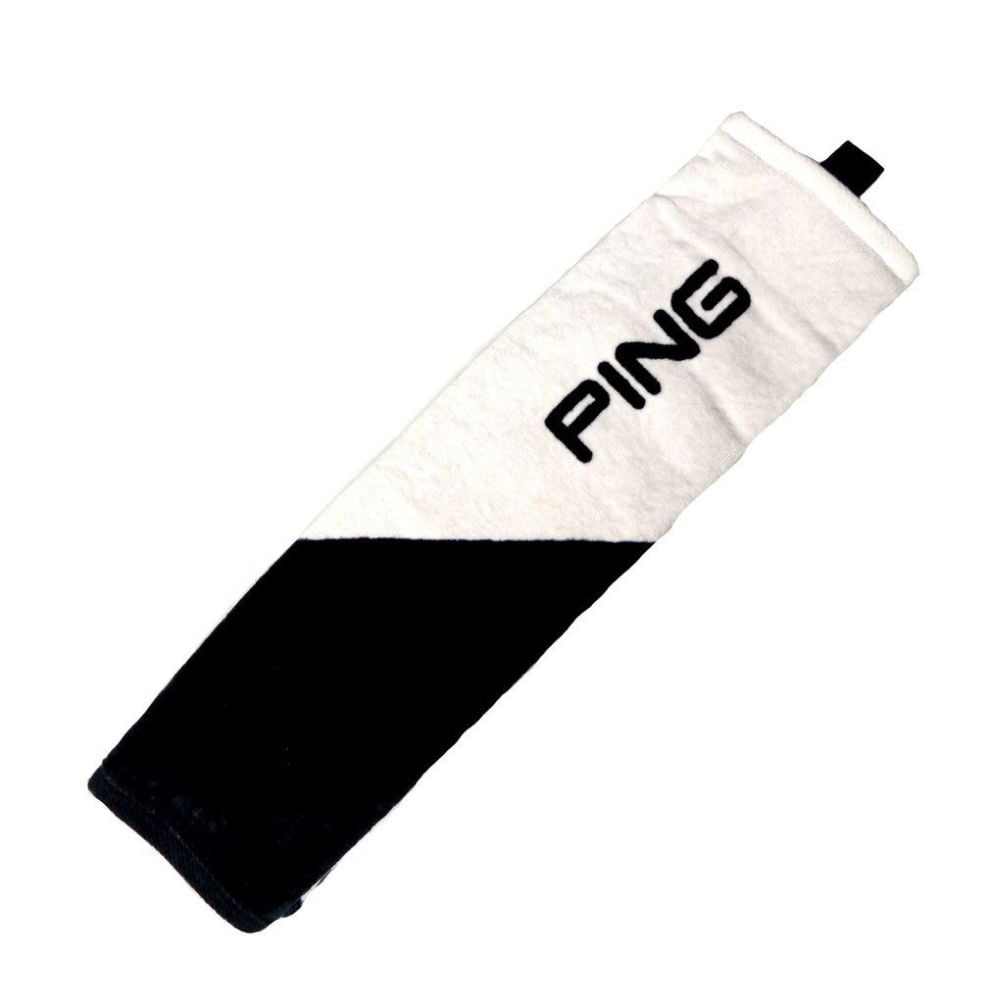 Ping 2017 Tri-Fold Towel (White/Black, 21" x 16") Golf Tri Fold NEW ...