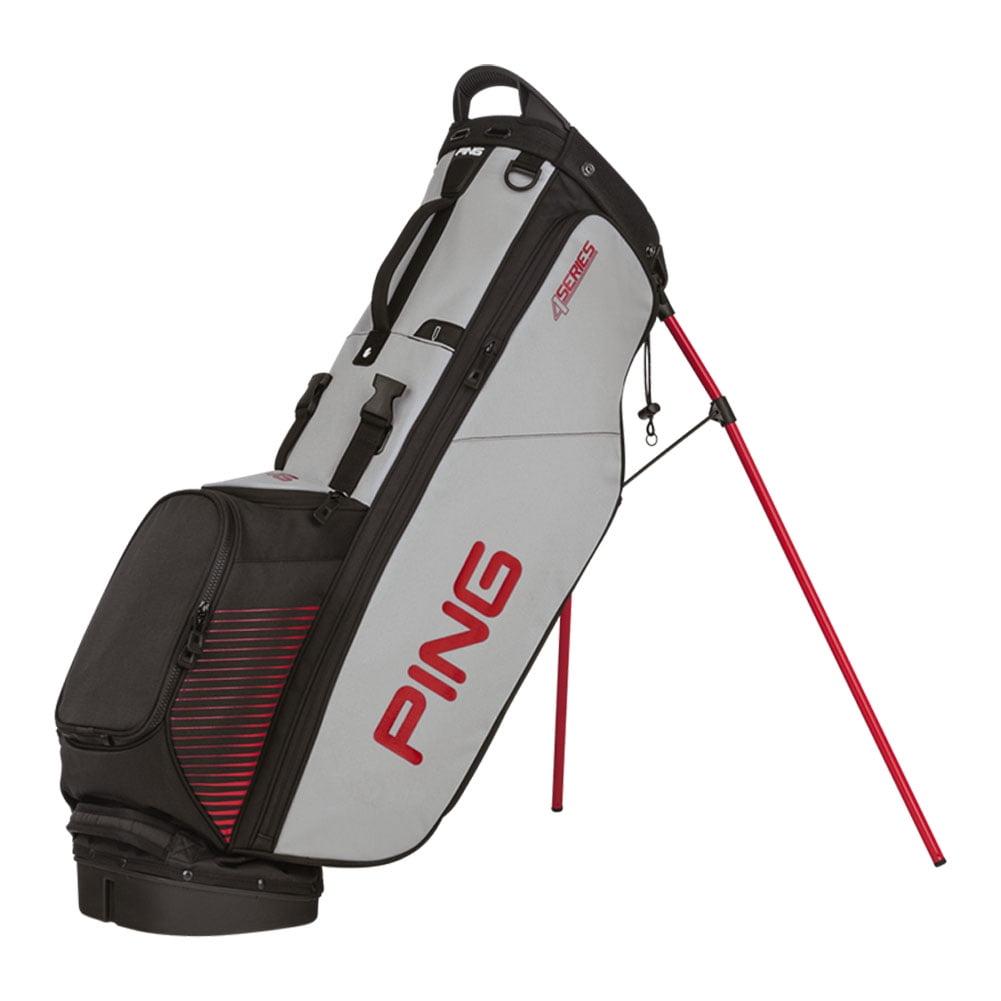 Ping 4 Series Stand Bag (Black/Light Grey/Red, 4-way top, 2017) Golf ...