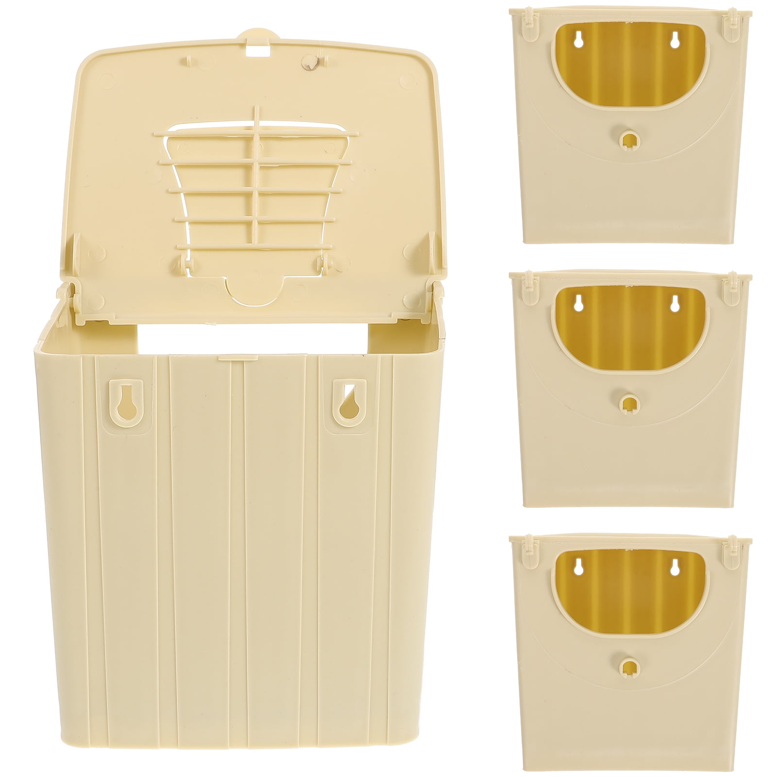 Ping 4Pcs Bird Breeding Box Plastic Bird Nesting Box Hanging Bird Box ...