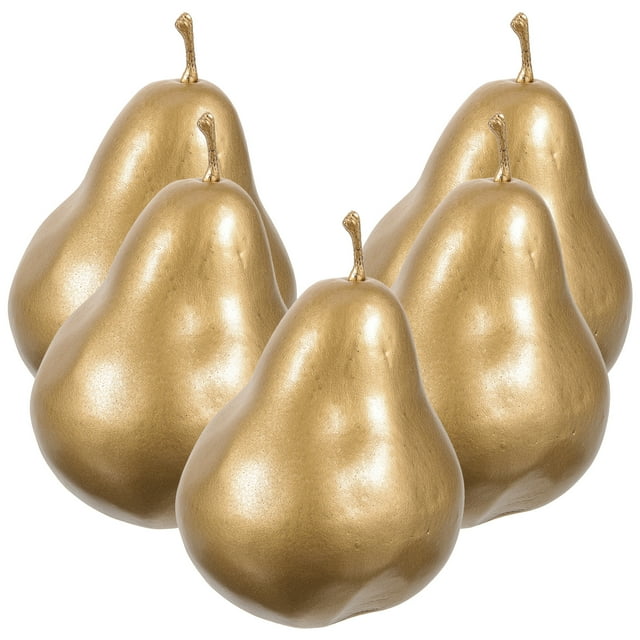 Ping 5pcs Artificial Fruit Pear Realistic Fake Fruit Lifelike Pears ...