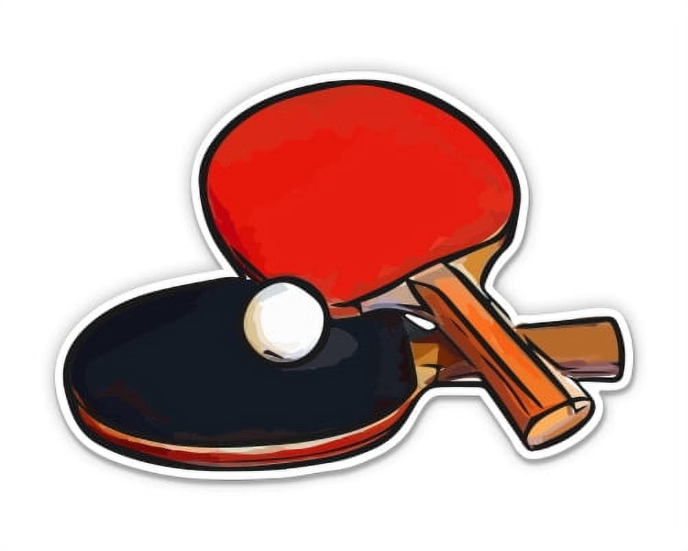 Ping Pong - 5" Vinyl Sticker - For Car Laptop I-Pad - Waterproof Decal ...