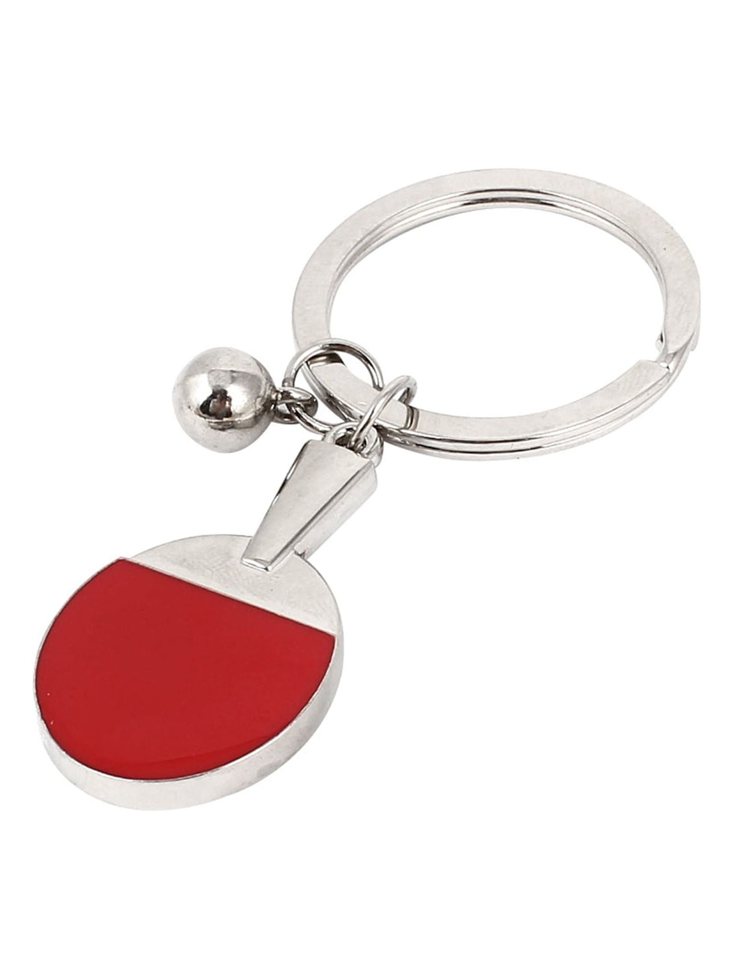 Table Tennis Design Pendant Keychain Keys Ring Holder Decoration Silver ...