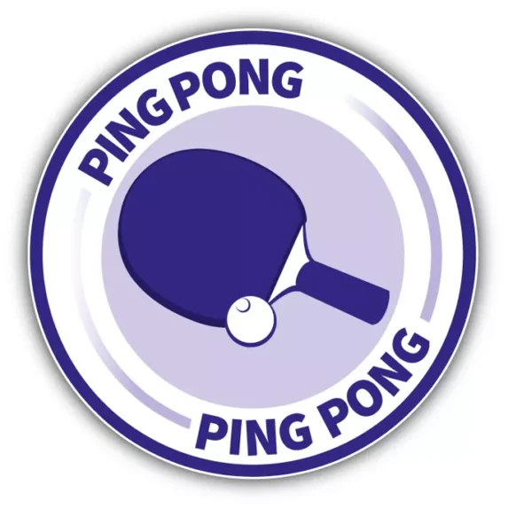 Ping Pong Emblem Car Sticker Phone Decal Water Bottle Stickers Car ...