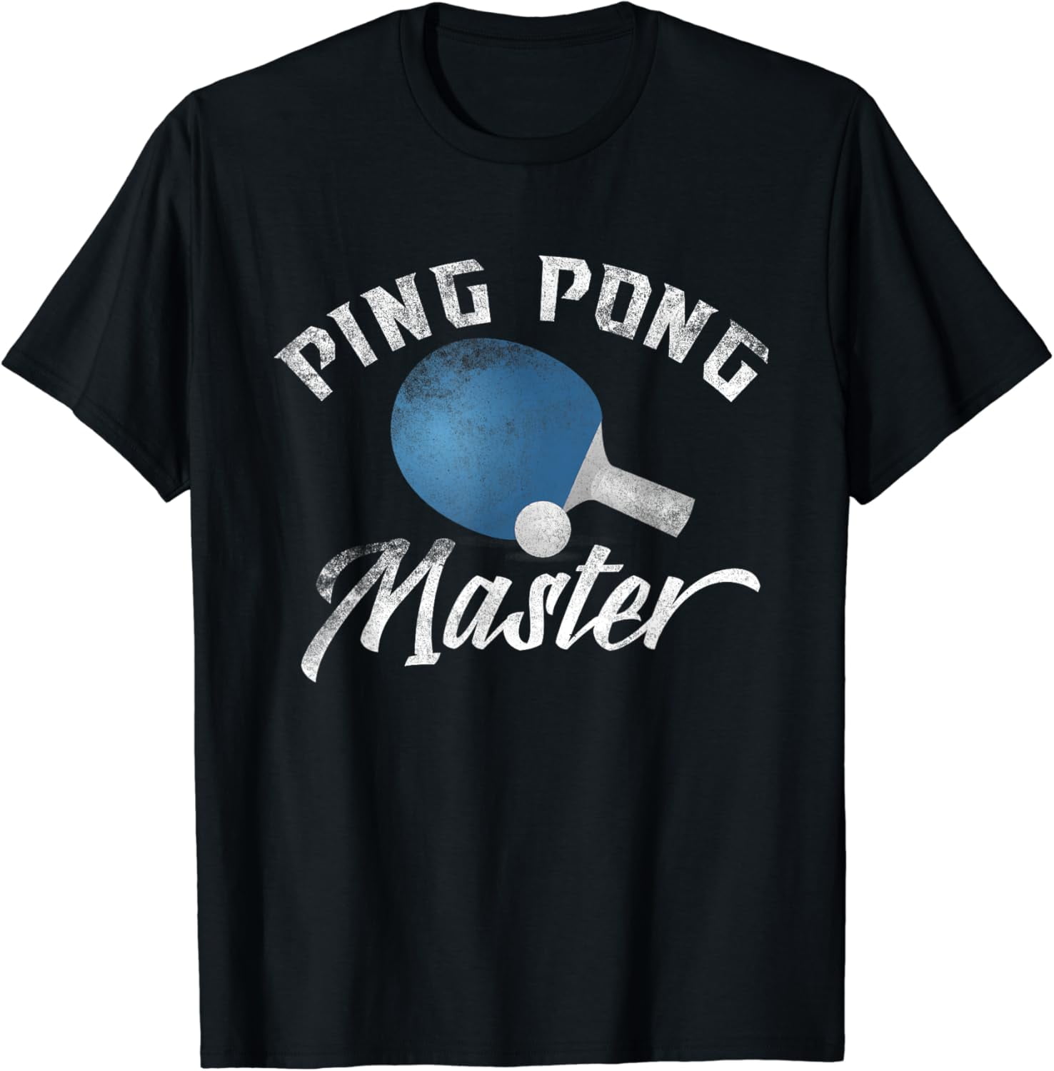 Ping Pong Master Blue Paddle and Table Tennis Ball Set T-Shirt ...