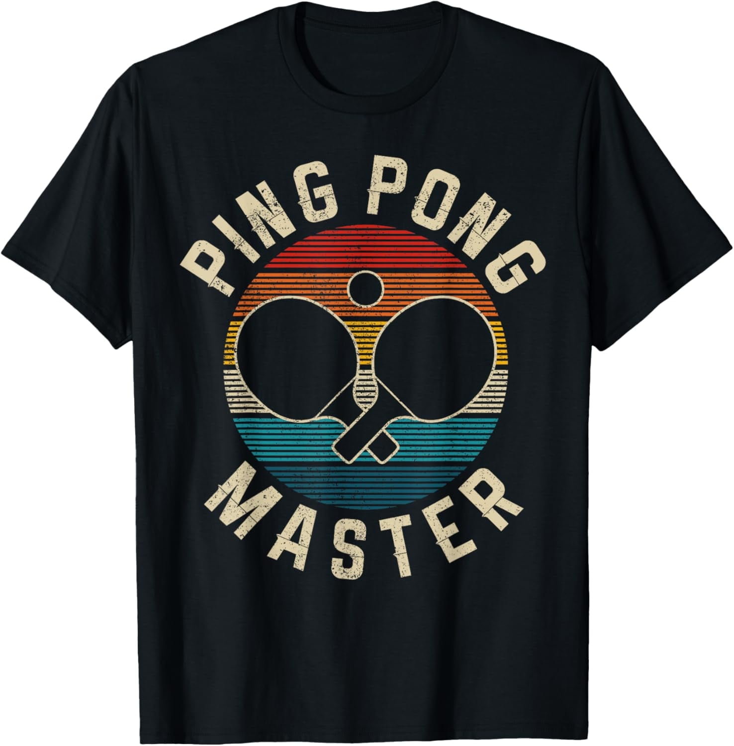 Ping Pong Master Retro Vintage Ping Pong Themed Tshirt with Racket and ...
