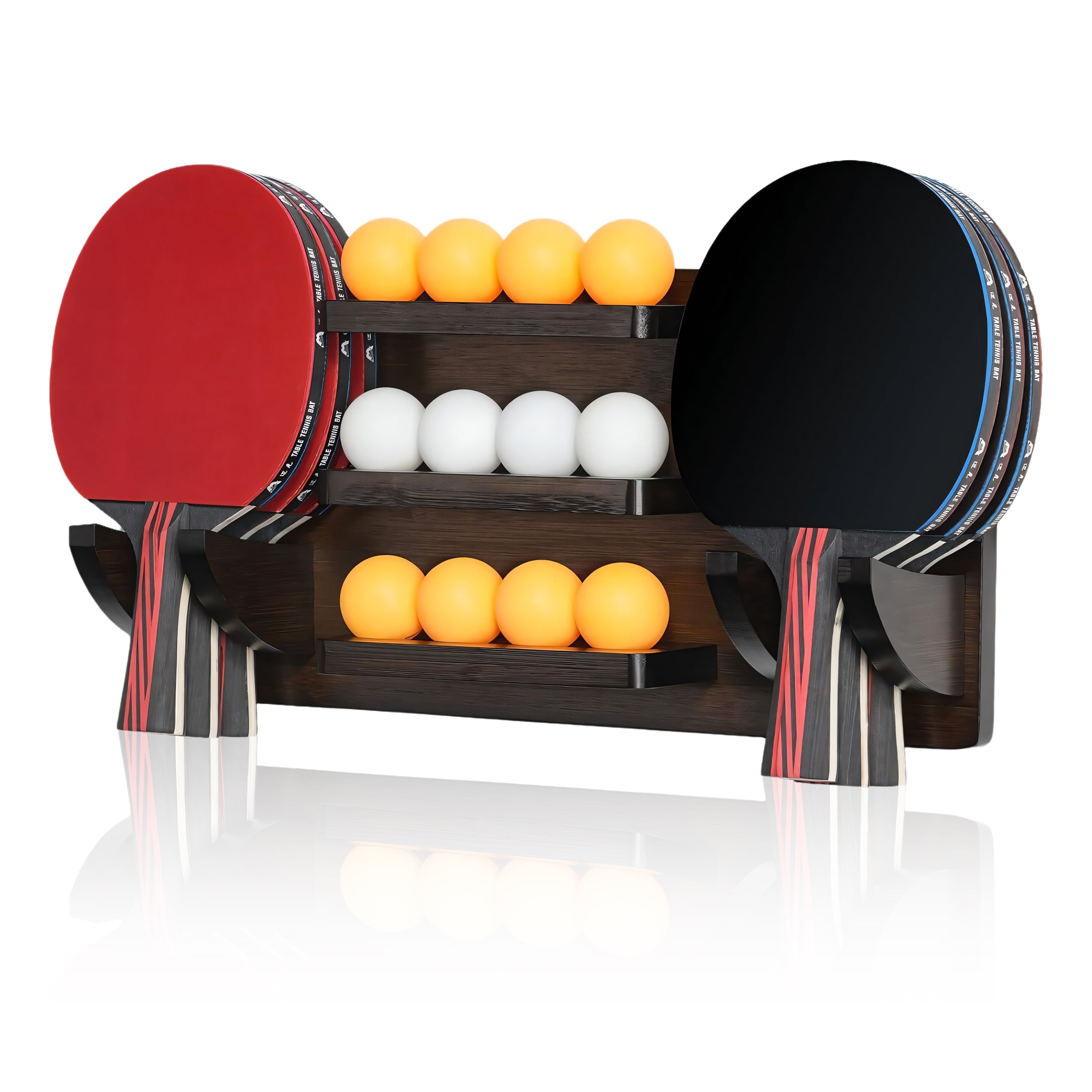 Ping Pong Paddle Holder Wall Mounted Table Tennis Racket Display for 6 ...