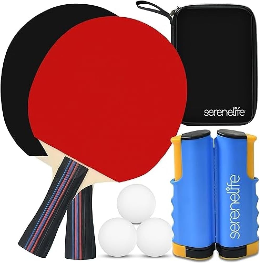 Ping Pong Paddle Set, Indoor/Outdoor Table Tennis Paddles for 2 ...