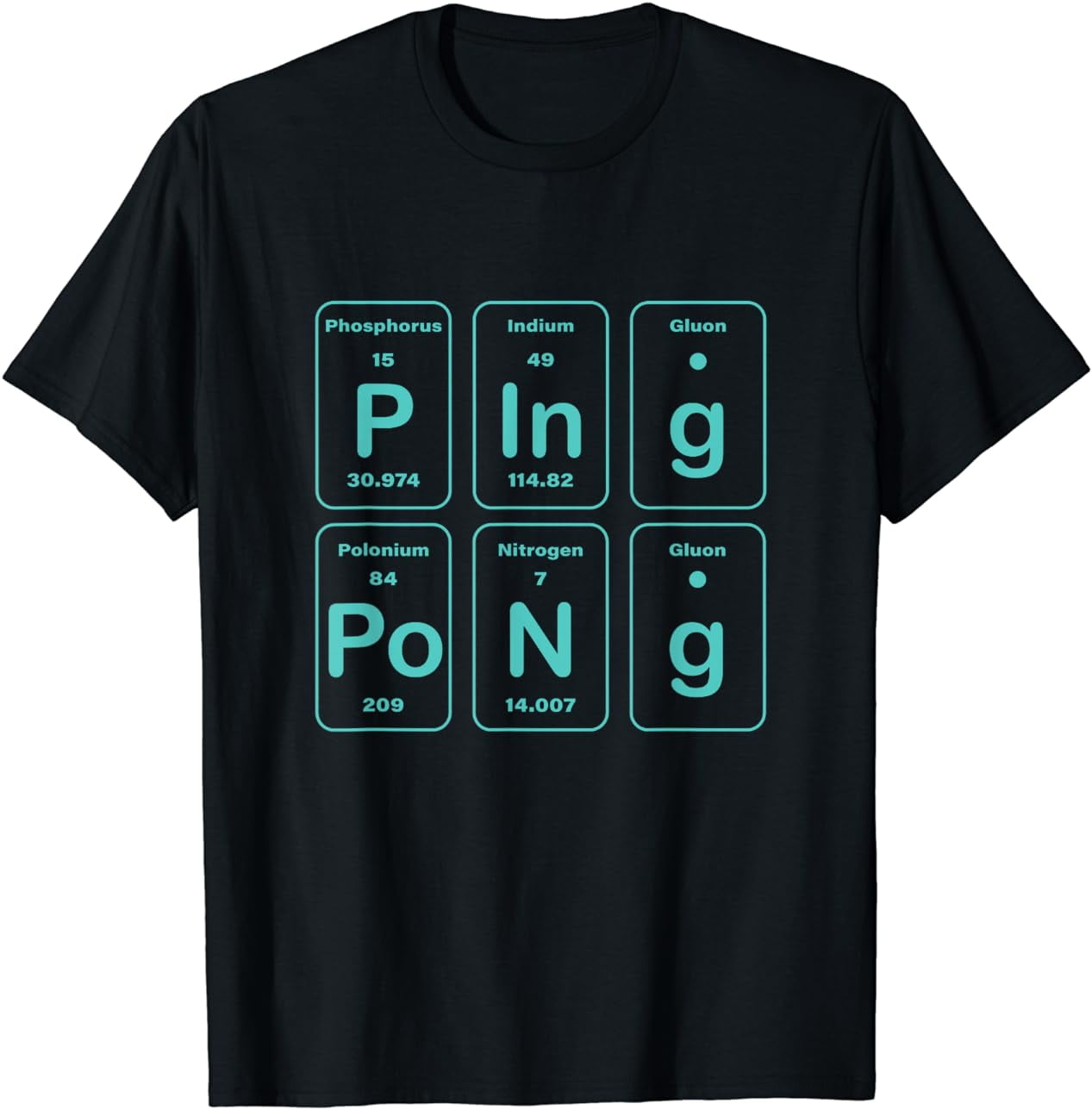 Ping Pong Periodic Table Funny T-Shirt - Walmart.com