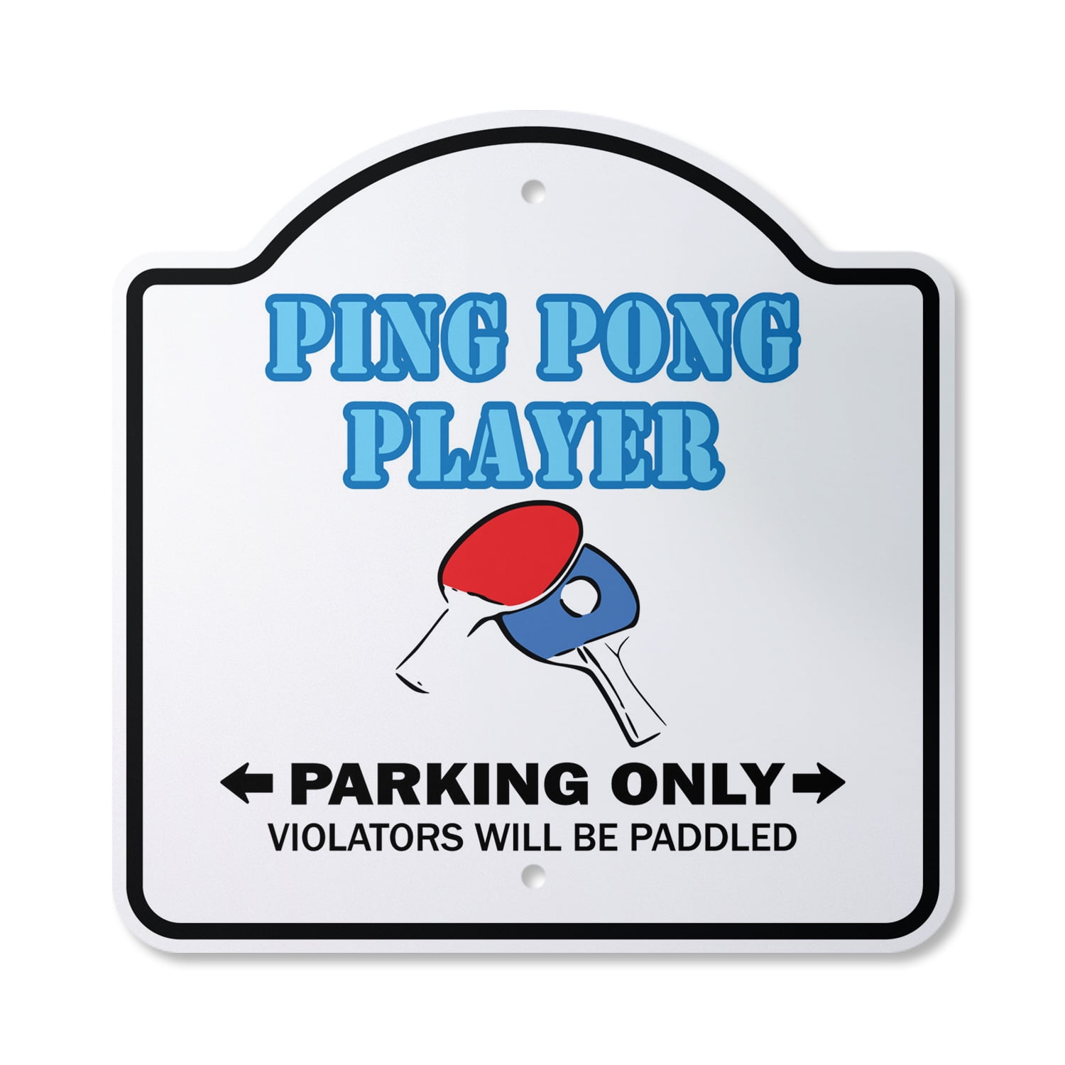Ping Pong Player 14" X 14" Sign | Indoor/Outdoor Plastic | SignMission ...