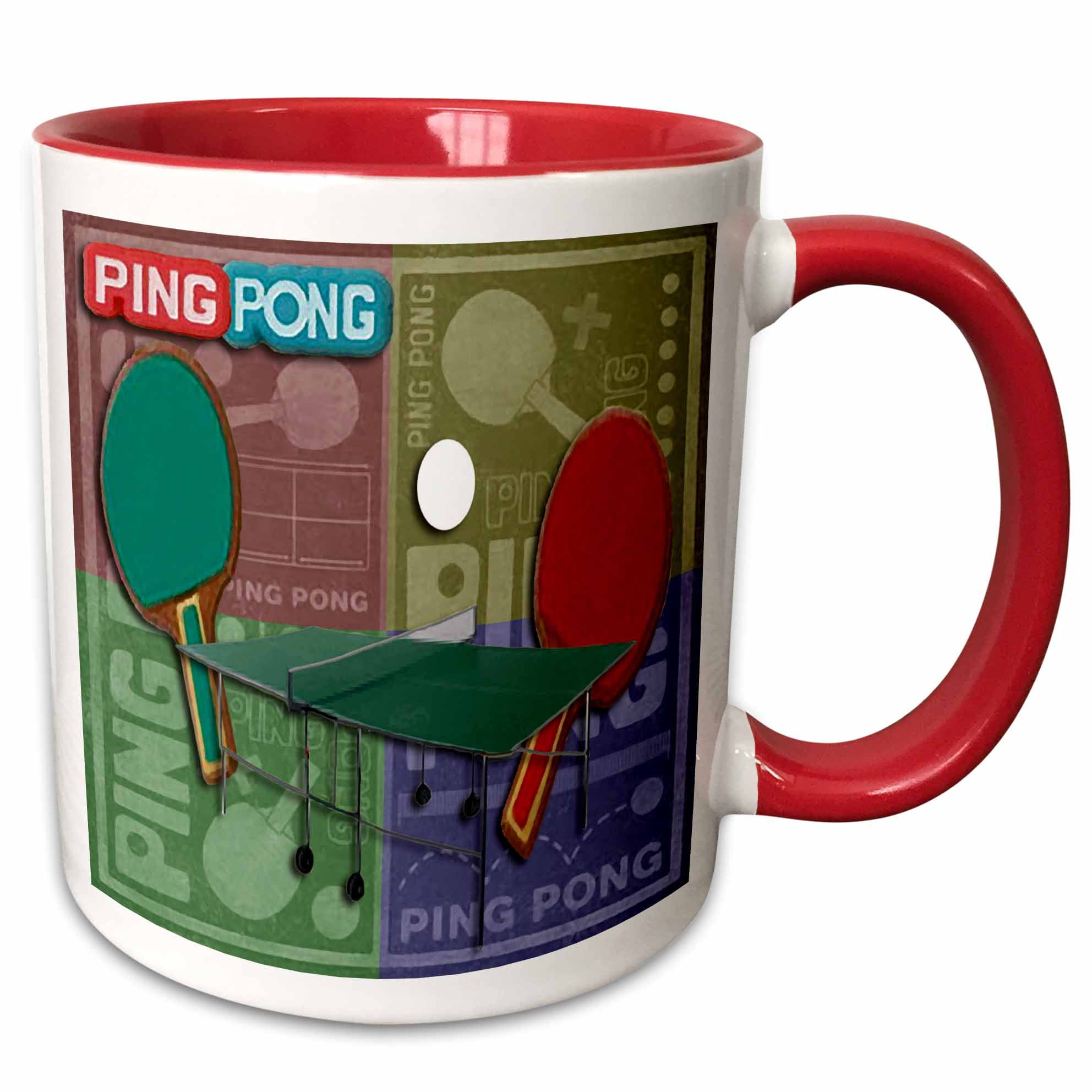 Ping Pong Primary Colors 11oz Two-Tone Red Mug mug-16303-5 - Walmart.com