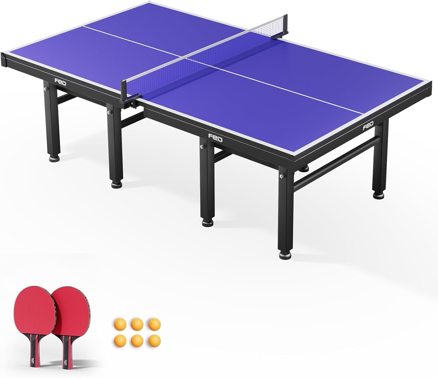 Ping Pong Table, 16mm Thick Tabletop Professional Table with Quick ...
