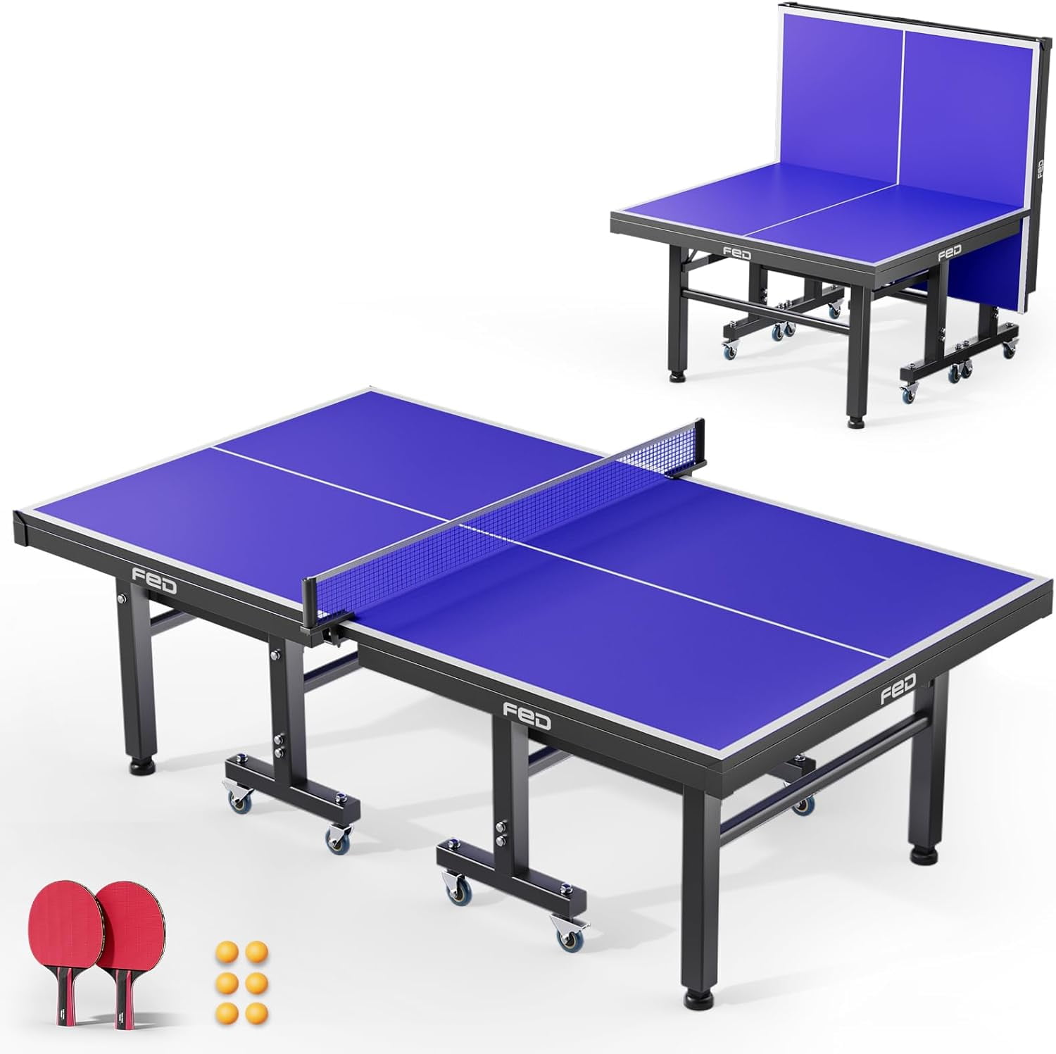 Ping Pong Table, 18mm Thick Tabletop Professional Ping Pong Table with ...