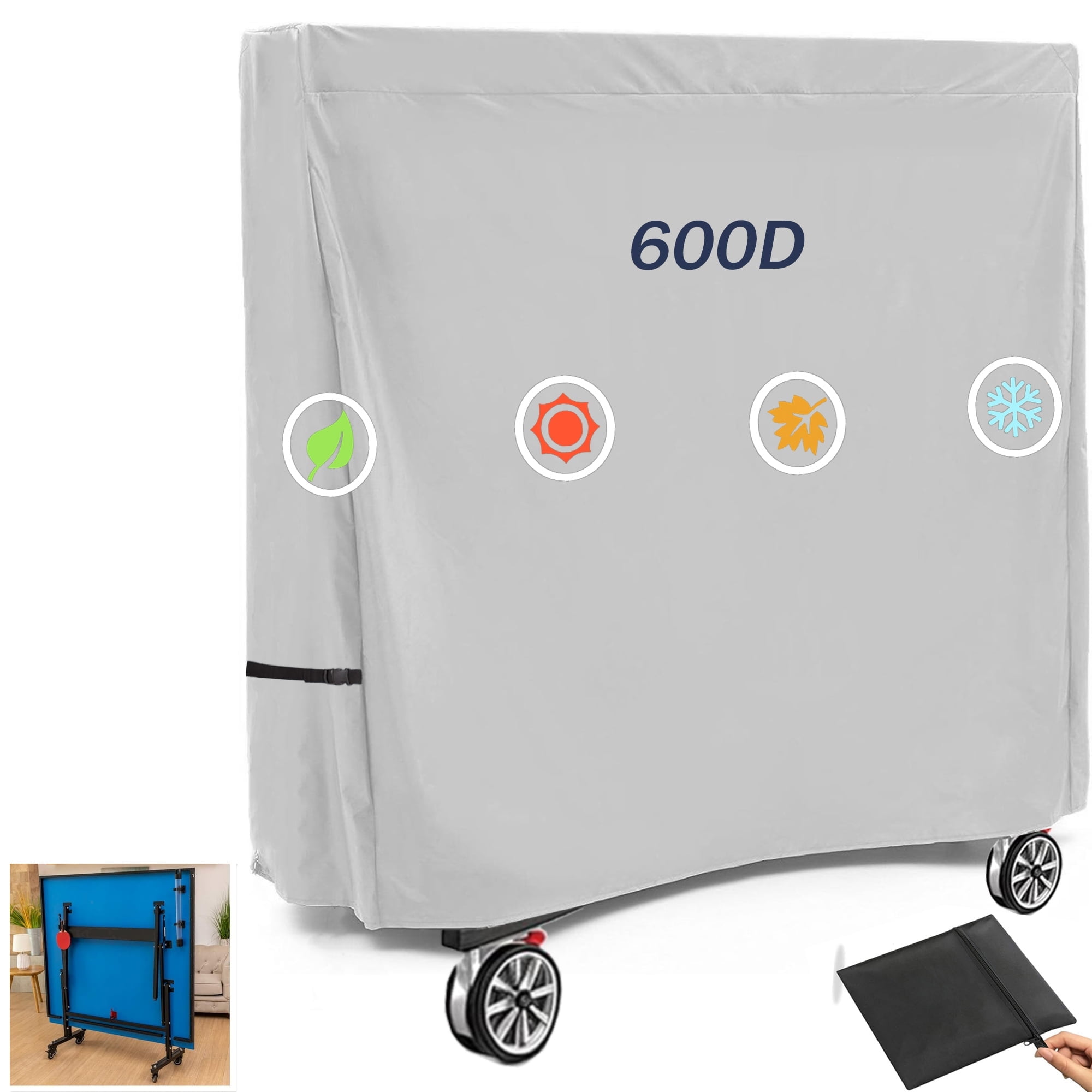 Ping Pong Table Cover Outdoor Waterproof, 600D Indoor Table Tennis ...