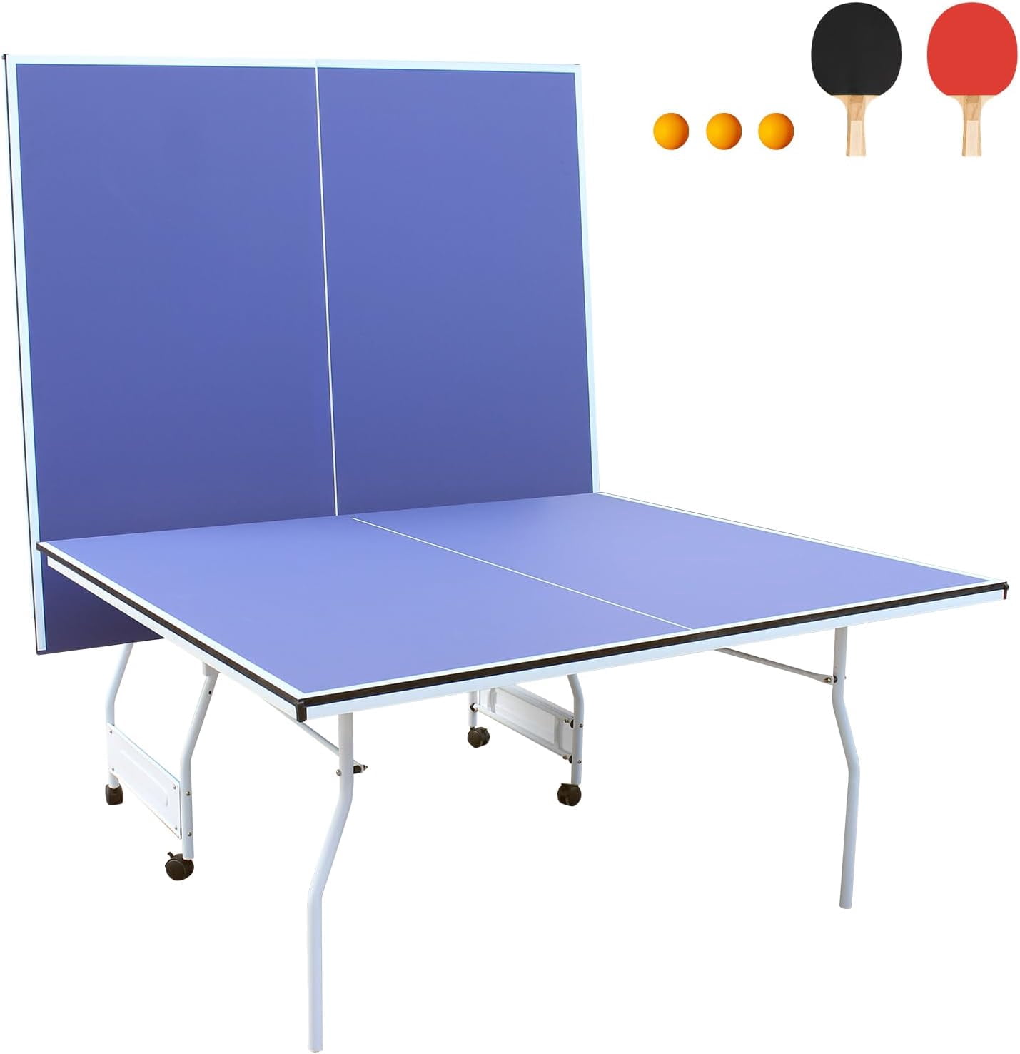 Ping Pong Table Foldable Table Tennis Table with Net, Table Tennis ...