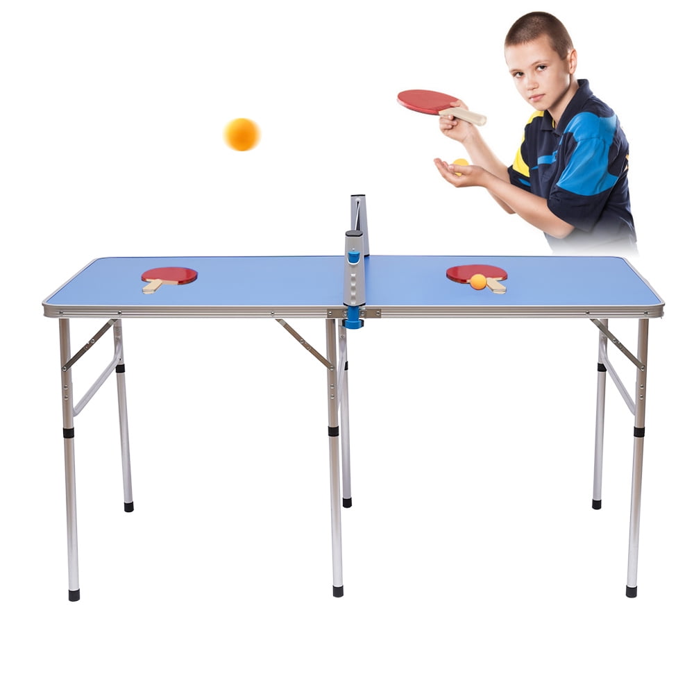 Ping Pong Table with MDF and Aluminum Alloy Surface, 59.84x29.92in ...