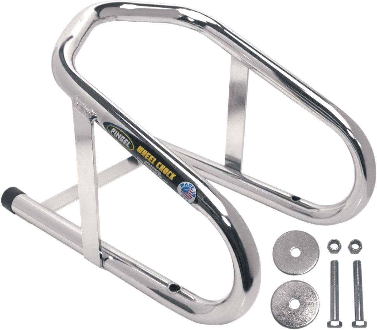 Pingel 6.5" Chrome Permanent Motorcycle Wheel Chock (WC65H) - Walmart.com