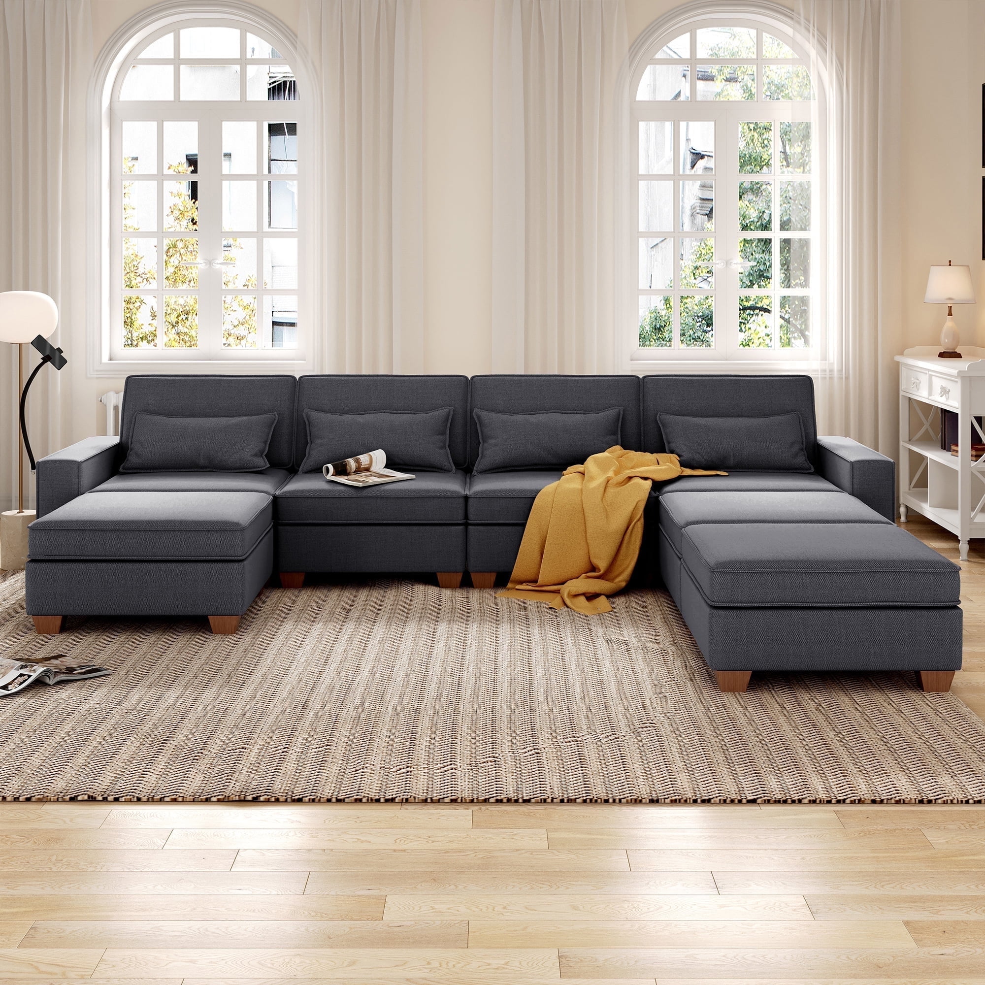Pingliang Home Oversized Modular Sofa Convertable Sectional Sofa U ...