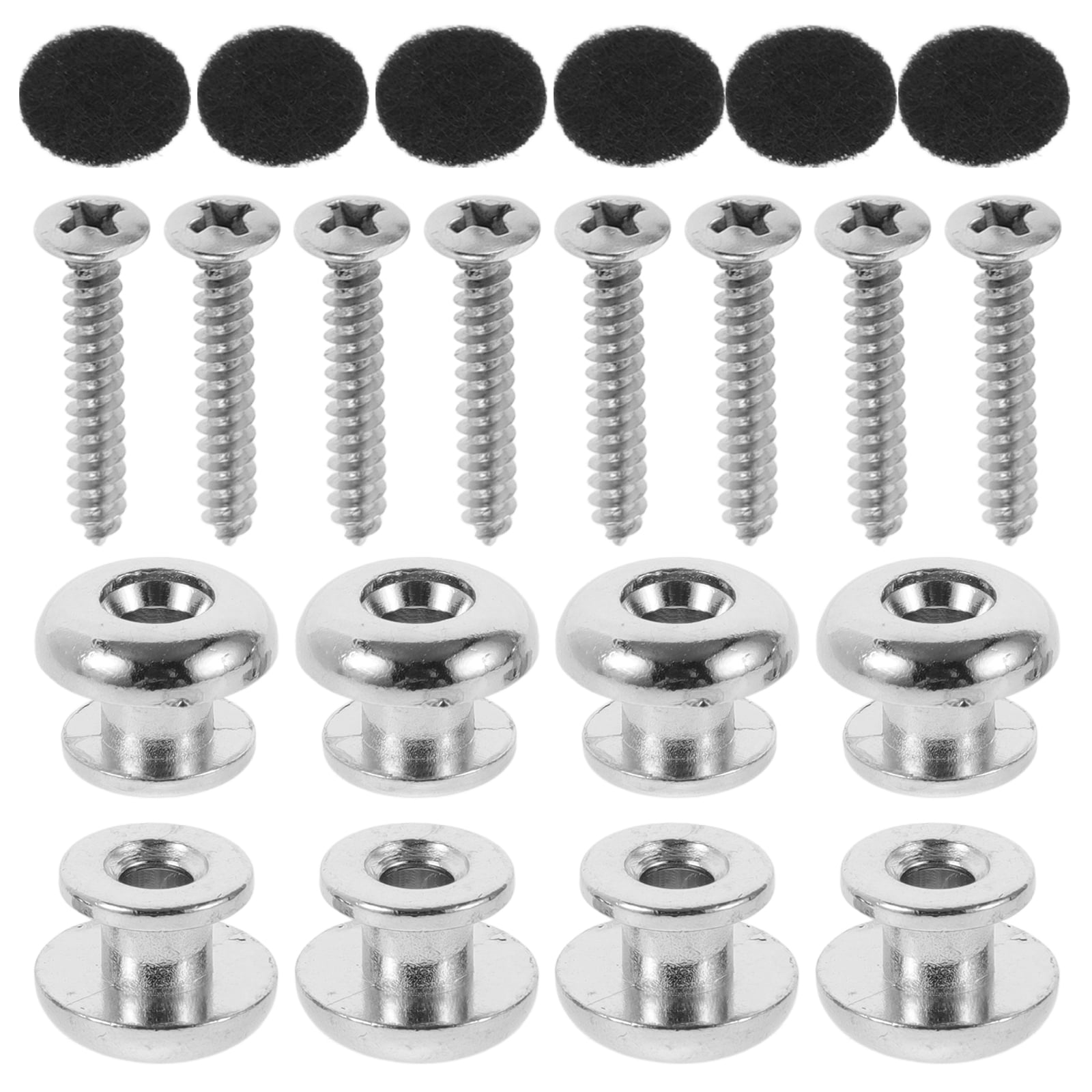 30pcs Guitar Strap Buttons with Lock Pins Screws and Felt Pads for ...