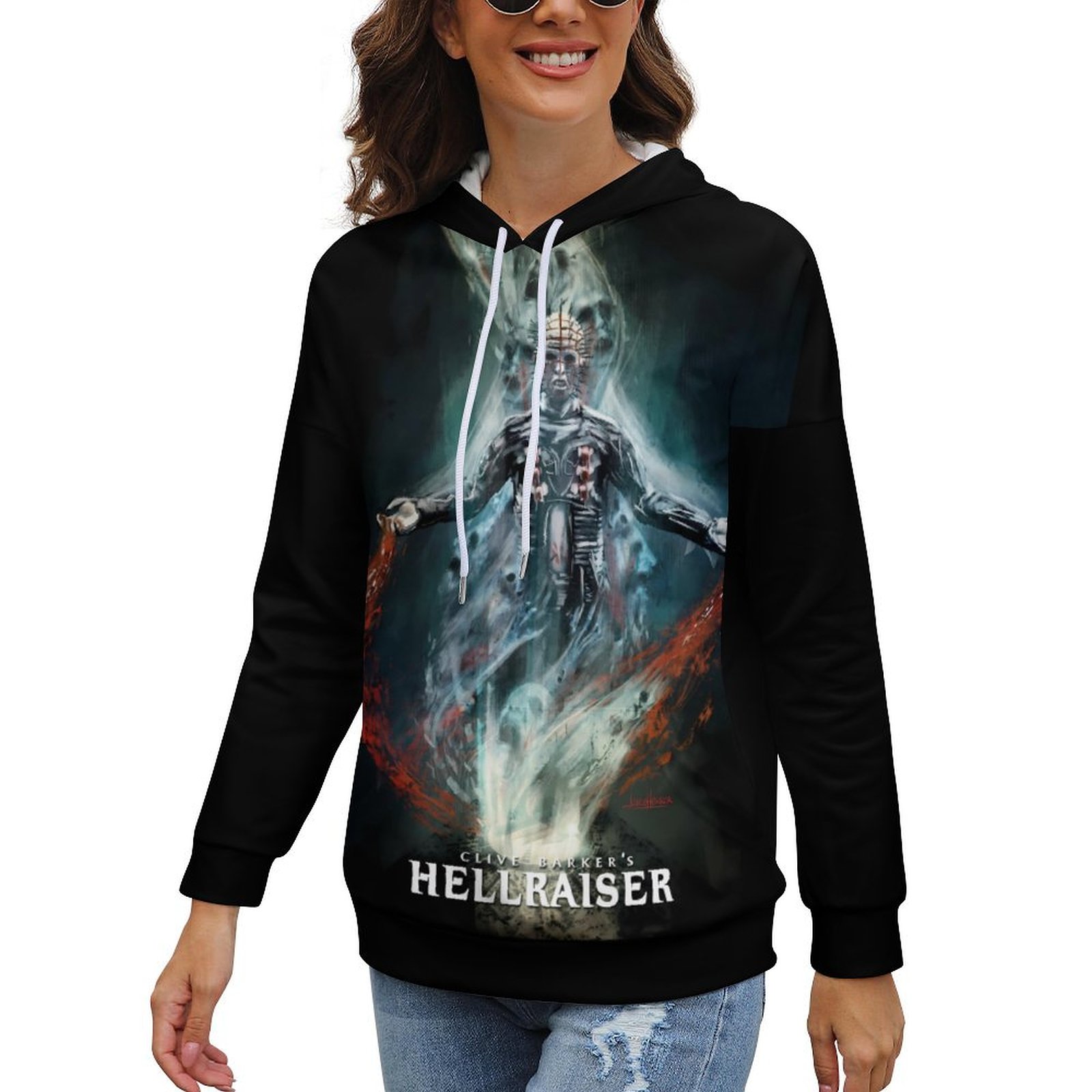 Pinhead Hellraiser Hoodie Casual Pullover Long Sleeve Sweatshirt ...