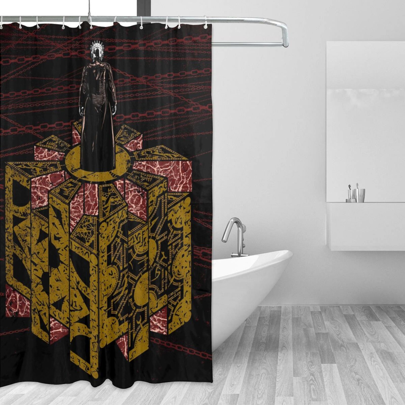 Pinhead Hellraiser Shower Curtain Bathroom Shower Curtains Quick Drying ...