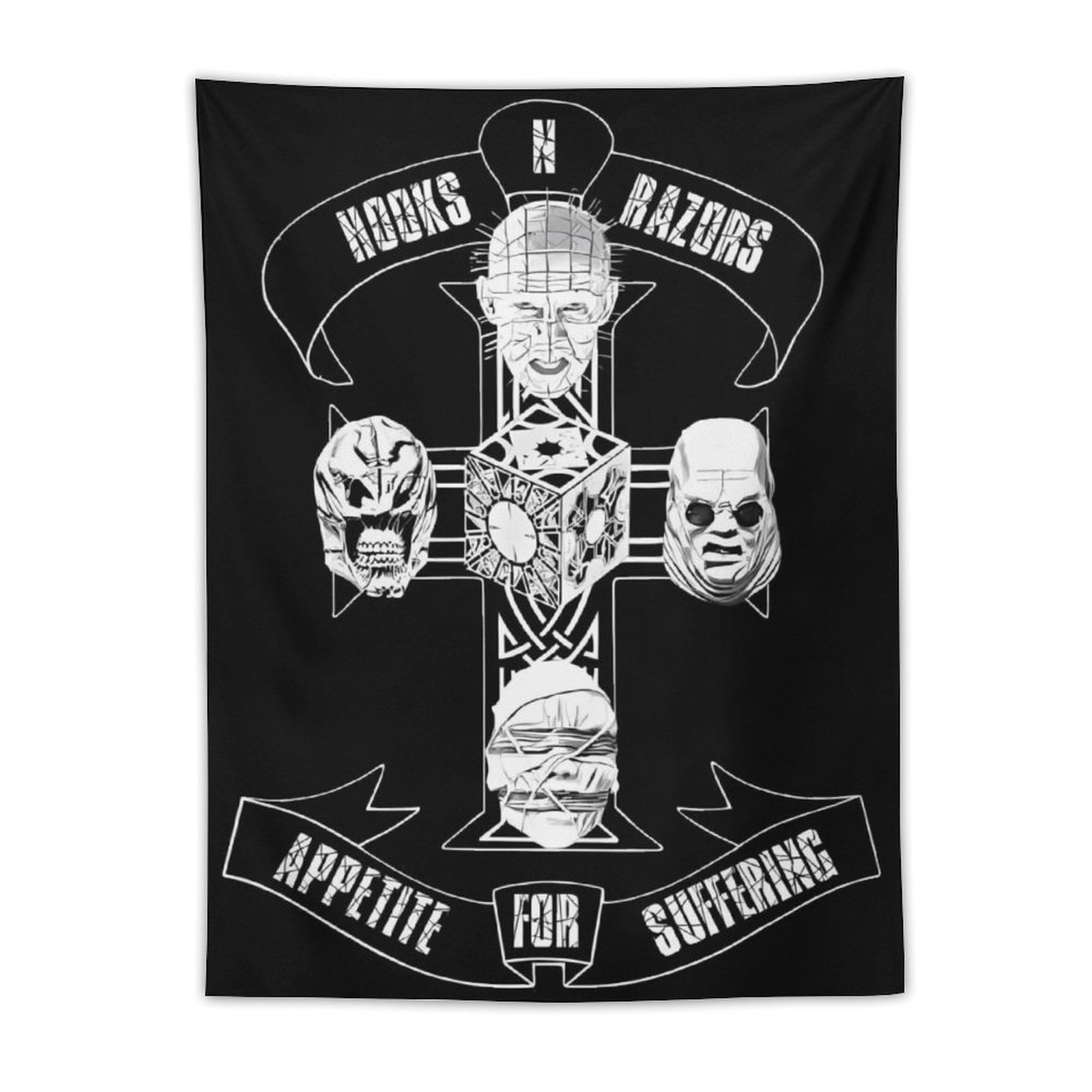 Pinhead Hellraiser Tapestry Bedroom Indie Vertical Tapestry Wall ...