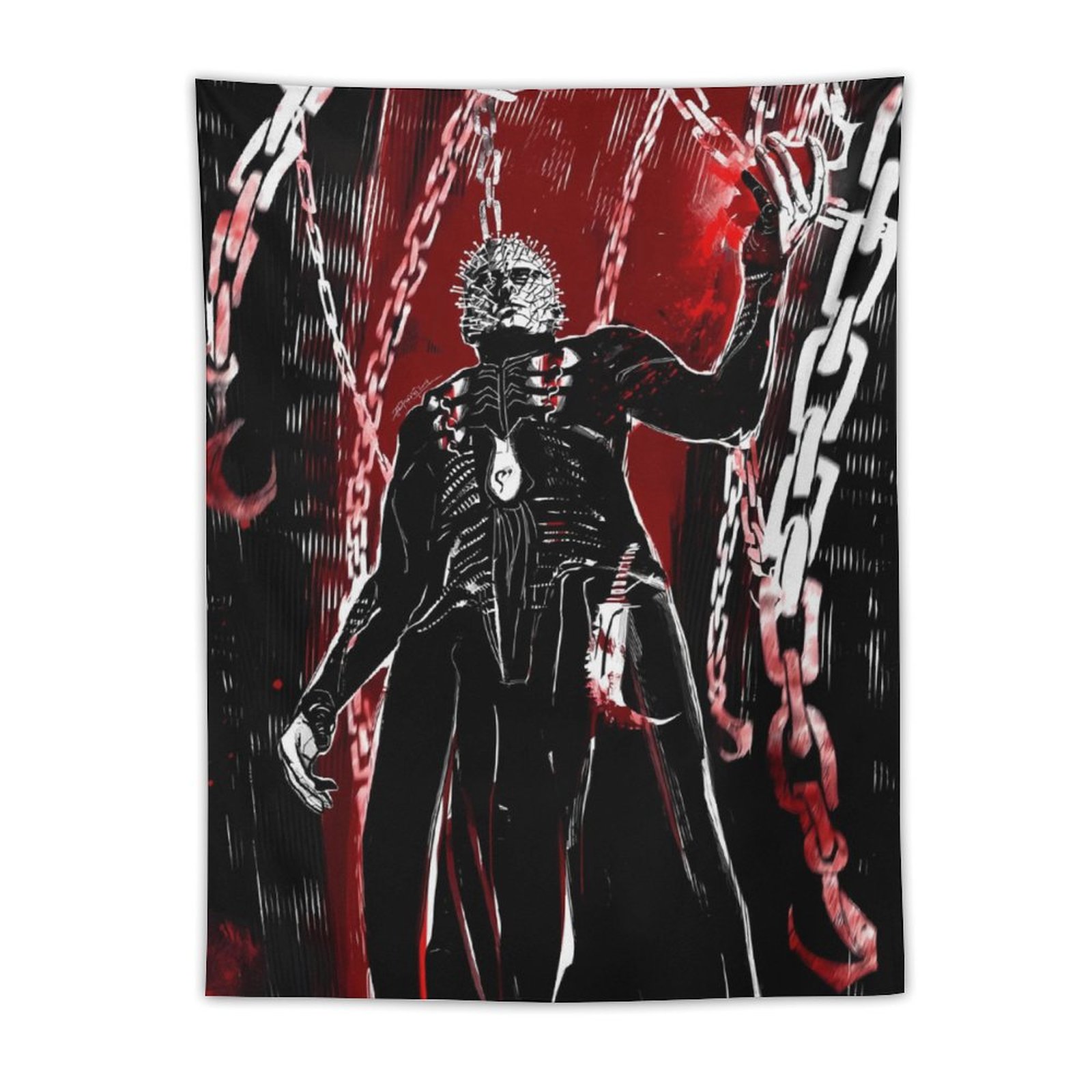 Pinhead Hellraiser Tapestry Bedroom Indie Vertical Tapestry Wall ...