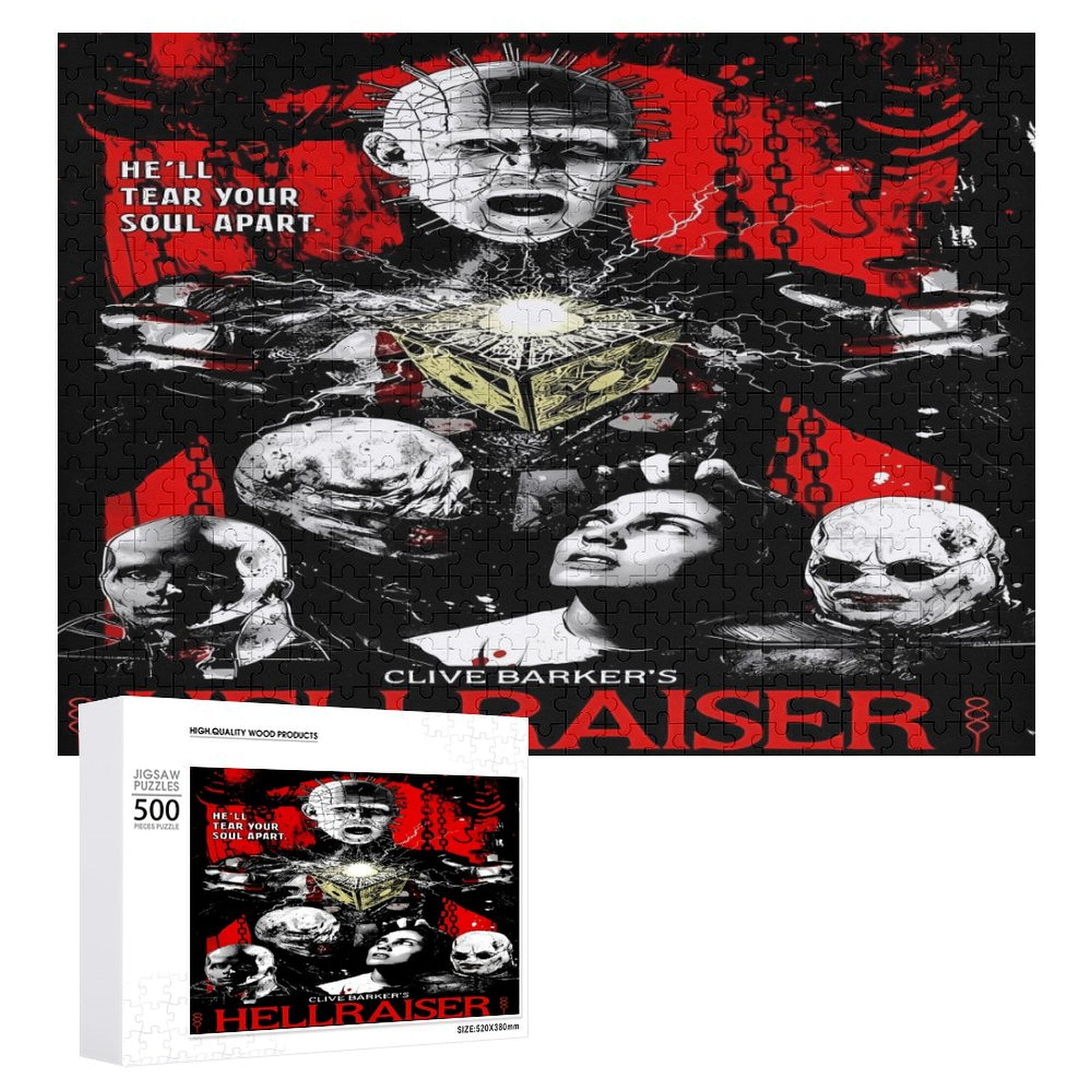 Pinhead Hellraiser Wooden Picture Puzzle-Eco-Friendly Wood, Educational ...