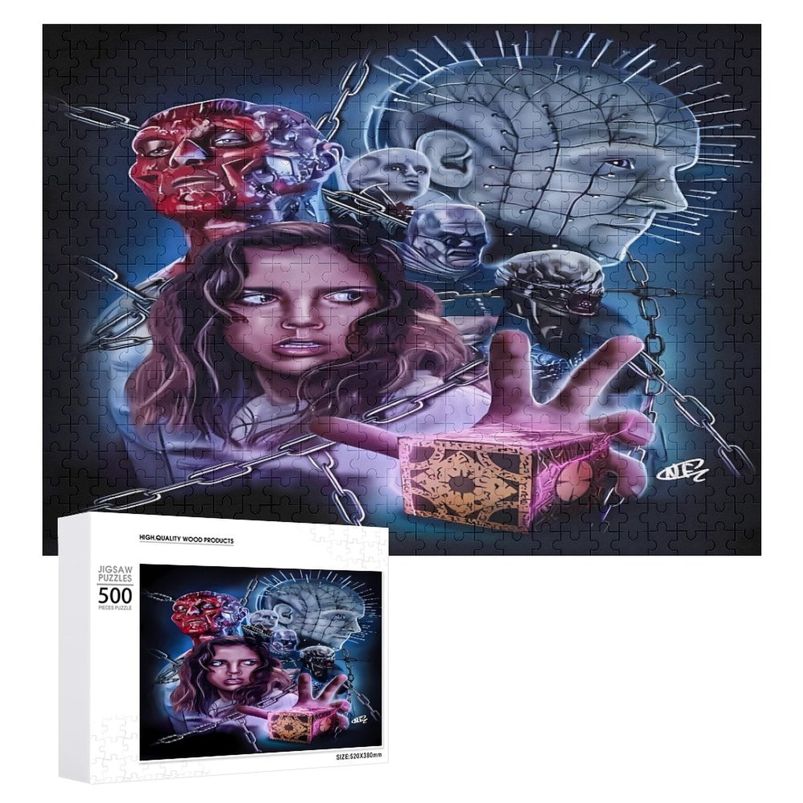 Pinhead Hellraiser Wooden Picture Puzzle-Eco-Friendly Wood, Educational ...
