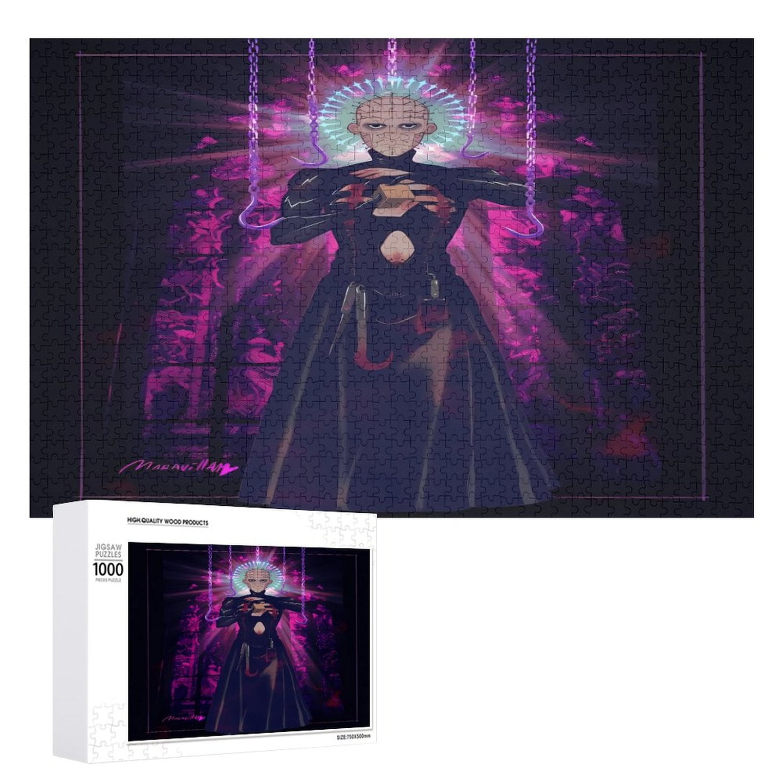 Pinhead Hellraiser Wooden Picture Puzzle-Eco-Friendly Wood, Educational ...