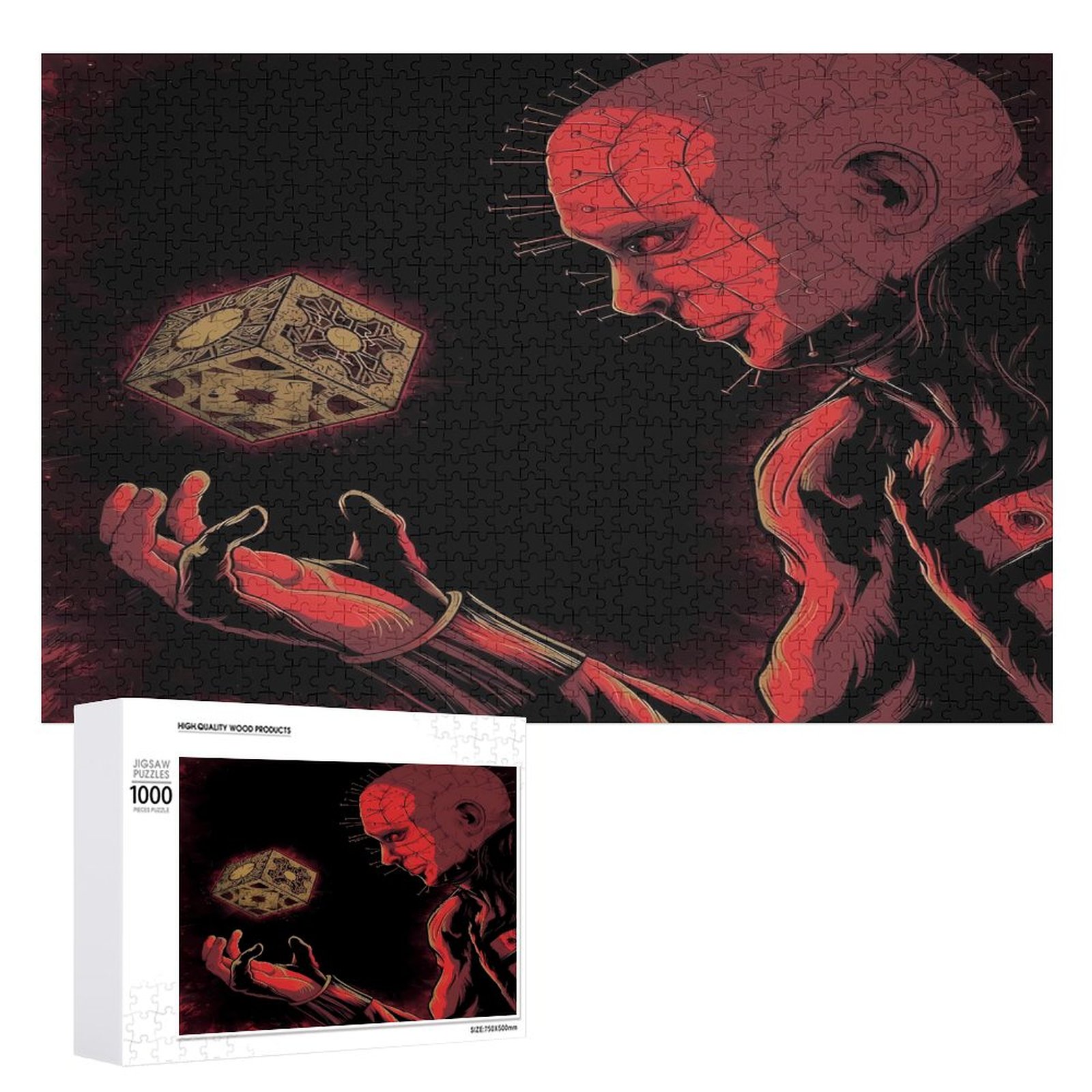 Pinhead Hellraiser Wooden Picture Puzzle-Eco-Friendly Wood, Educational ...
